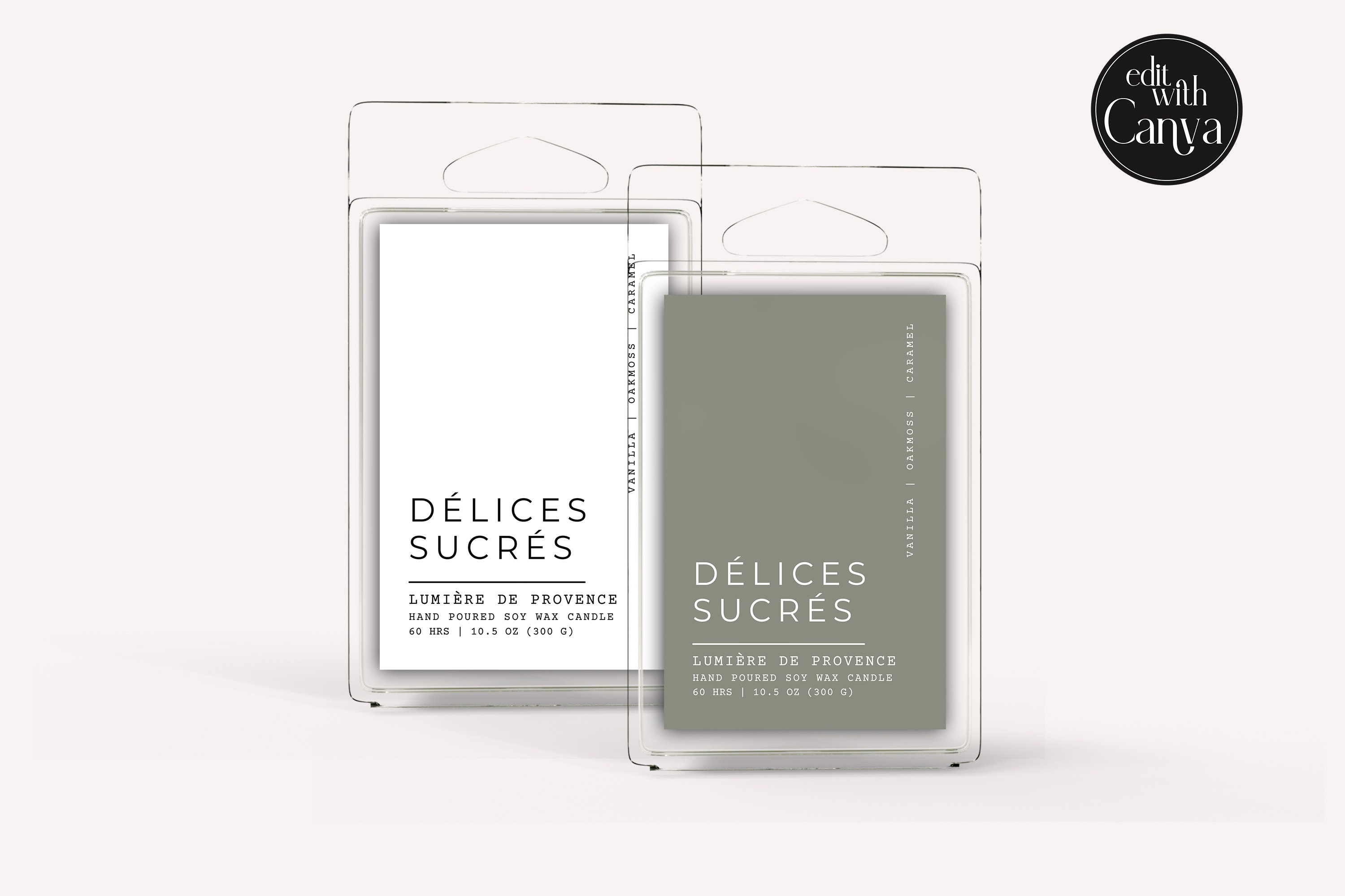 Pre Designed Editable Wax Melt Label Template, DIY Modern Wax Tart ...