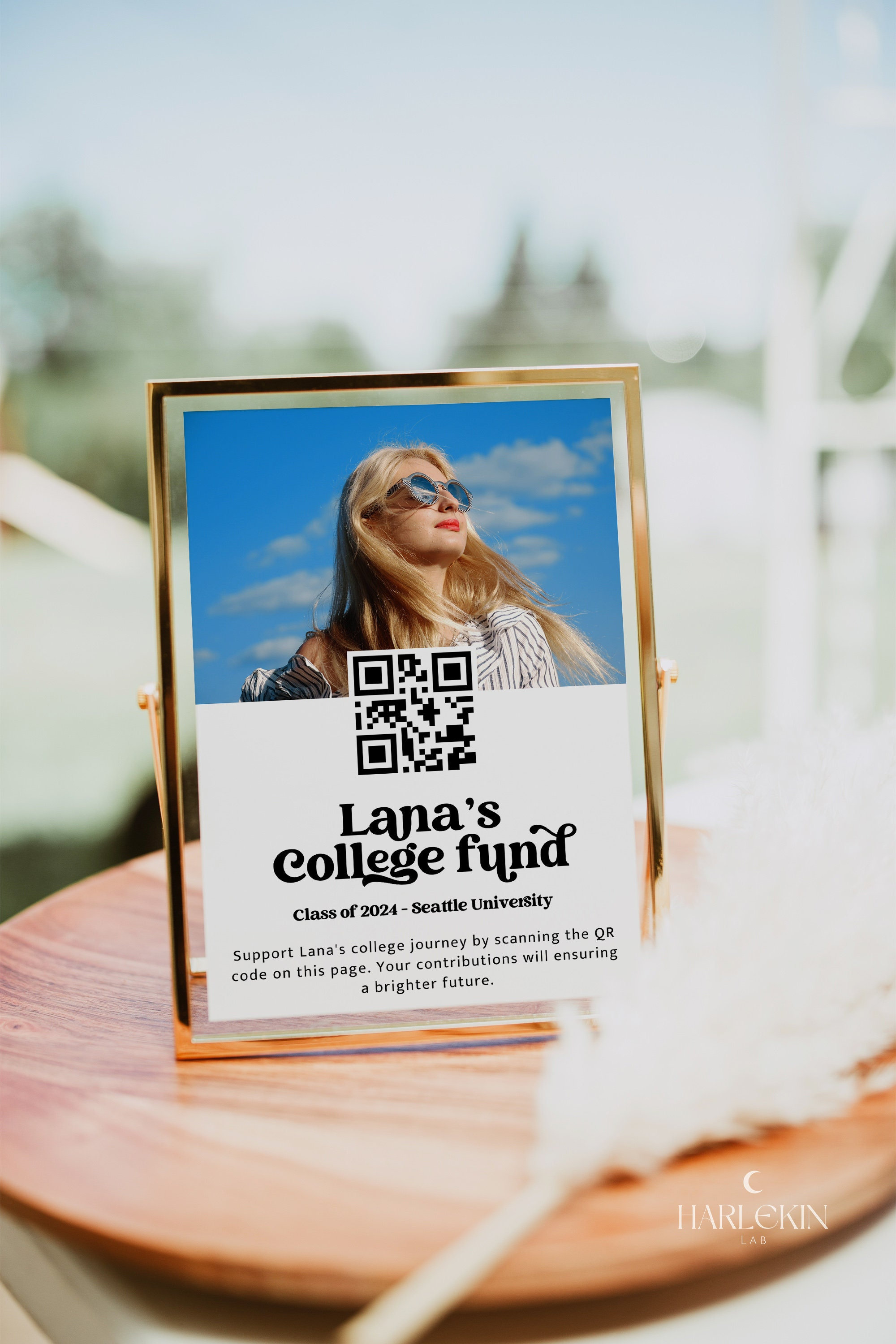 Editable College Fund Sign Template, DIY Grad Party QR Code Sign, Venmo ...