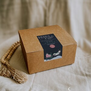 Editable Christmas Box Label Template, Winter Shipping Label Design ...