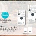 Editable Winter Box Label Template, Christmas Shipping Label Design ...