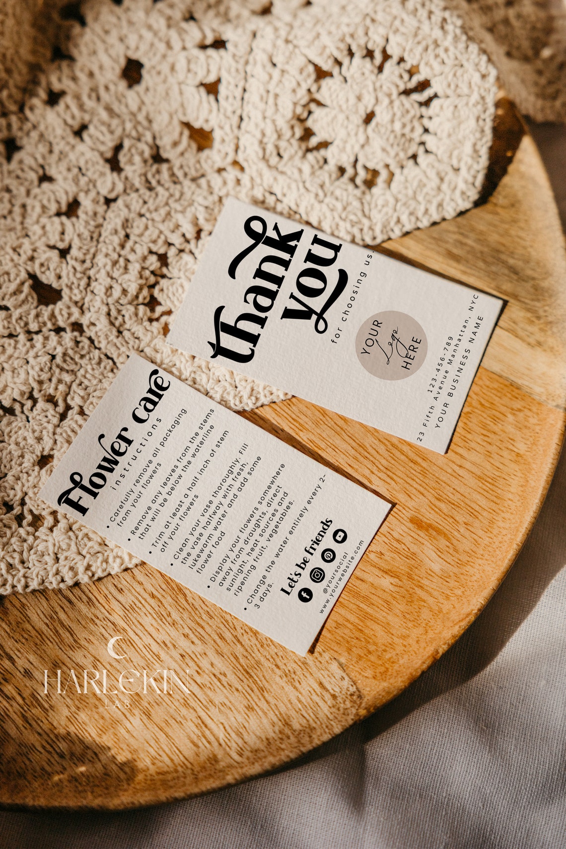 Editable Florist Hang Tag Template Customizable Minimal - Etsy