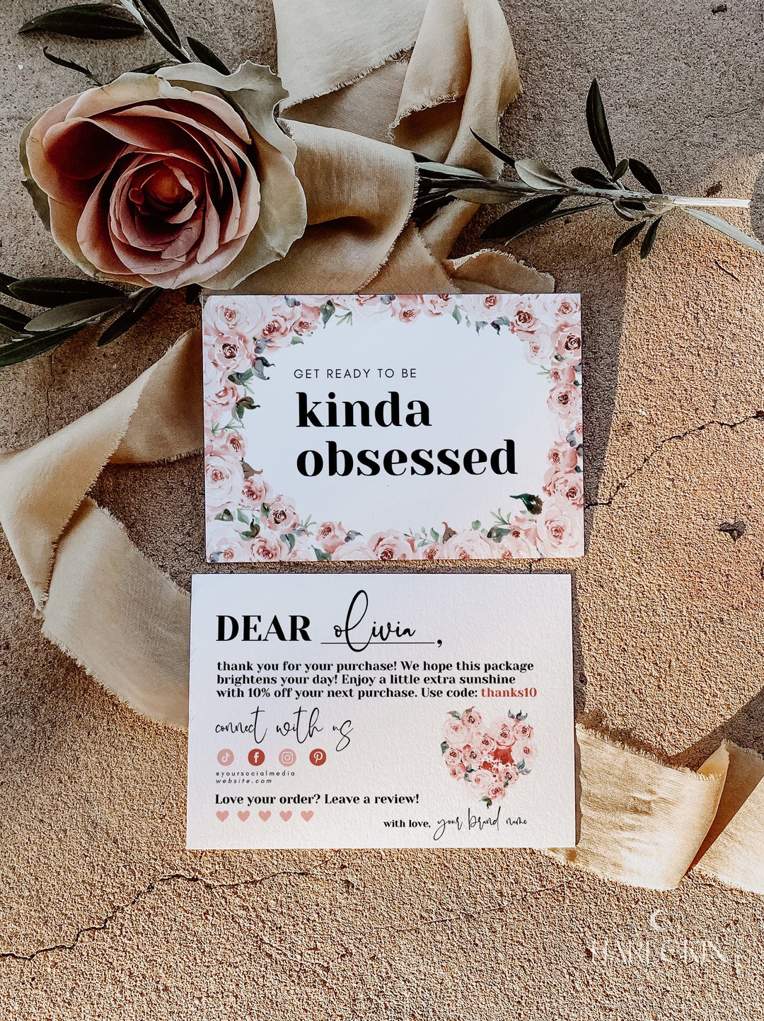 Editable Valentine Thank You Card, DIY Thanks Note, Small Business ...