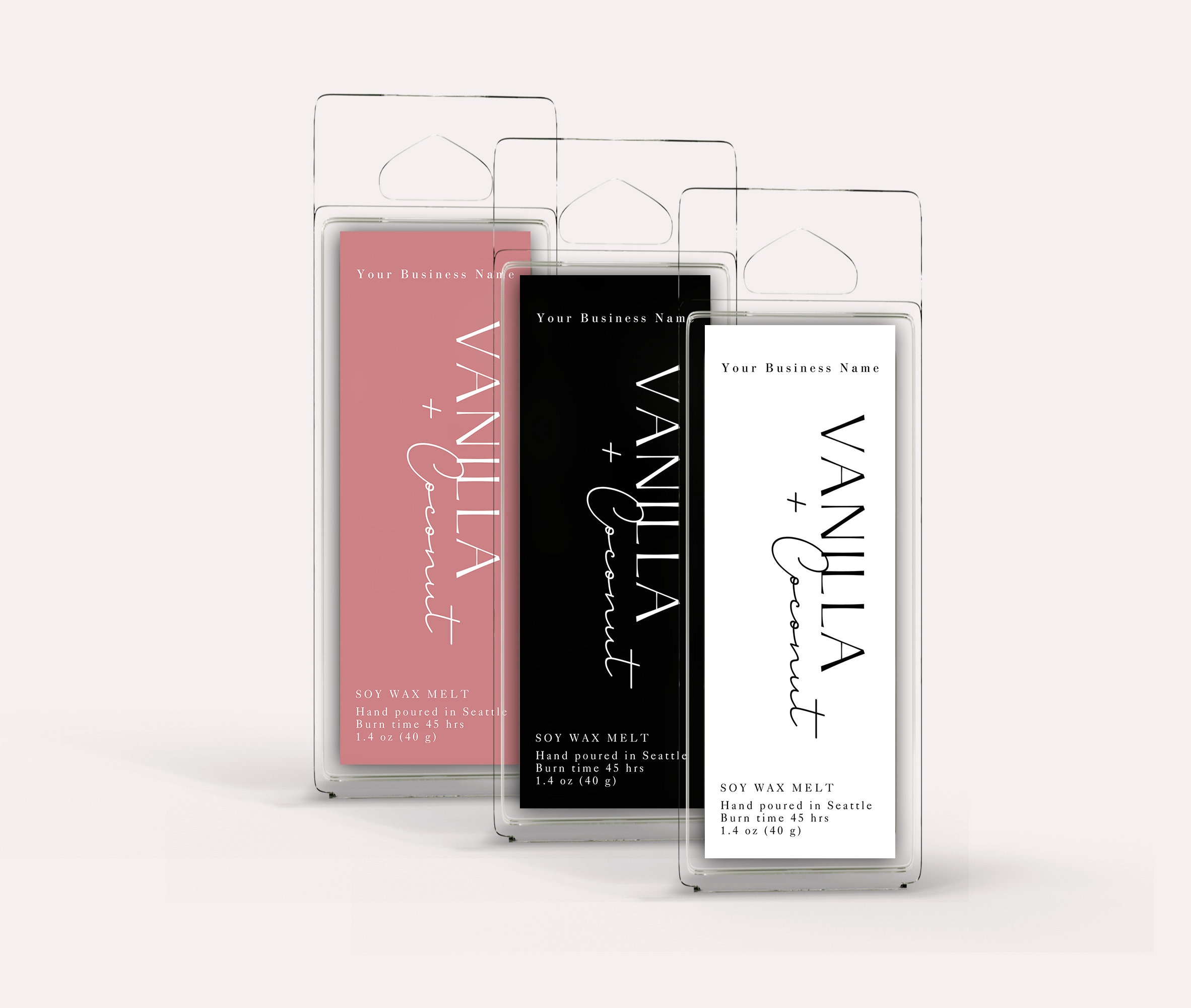 Editable Wax Melt Label Template, DIY Modern Wax Tart Sticker, Elegant ...