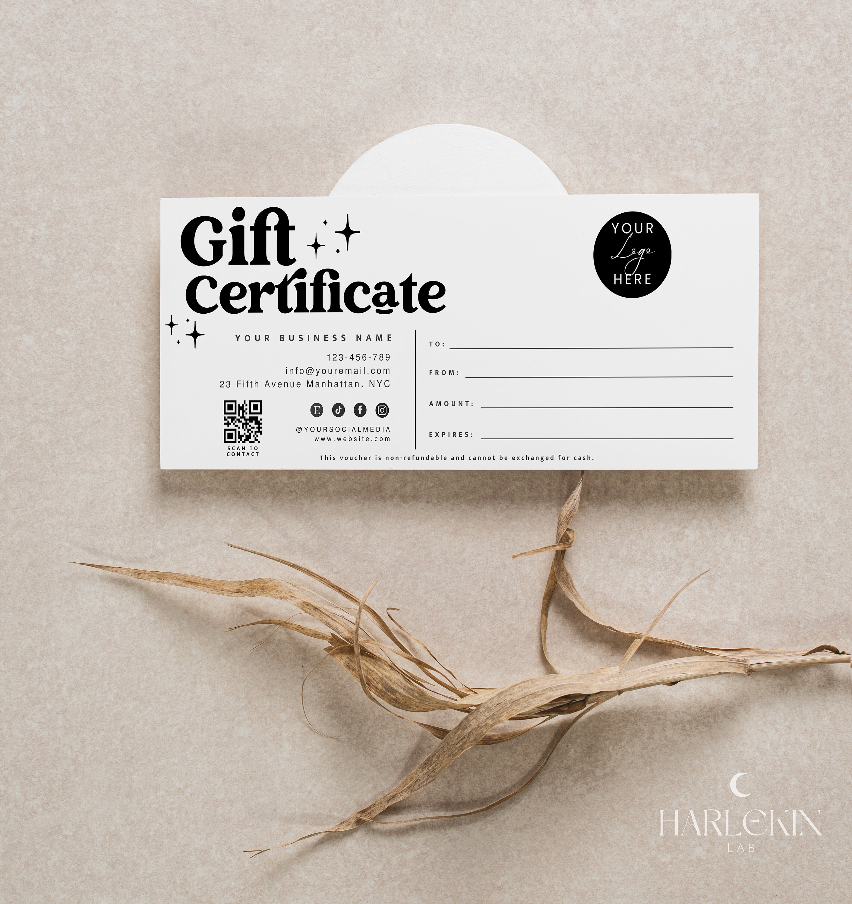 Editable Gift Voucher Certificate Canva Template, DIY Spa Gift ...