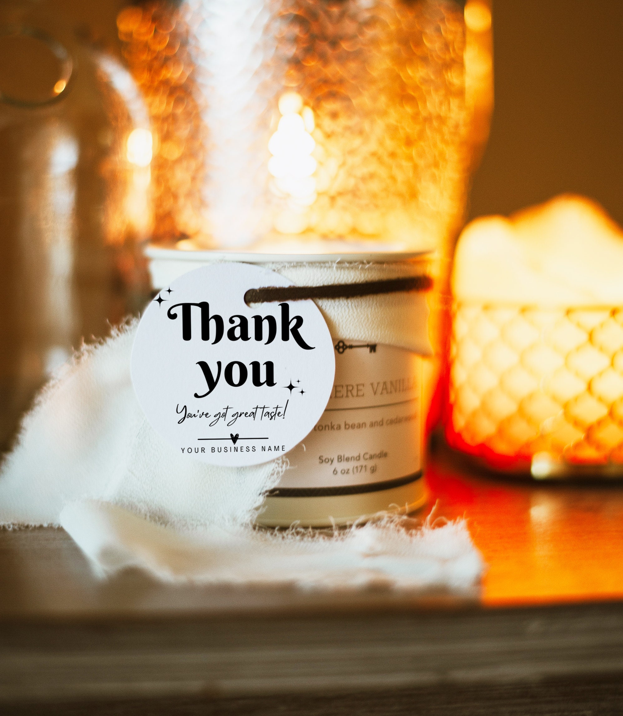 Editable Business Hang Tag Template, Retro Thank You Label ...