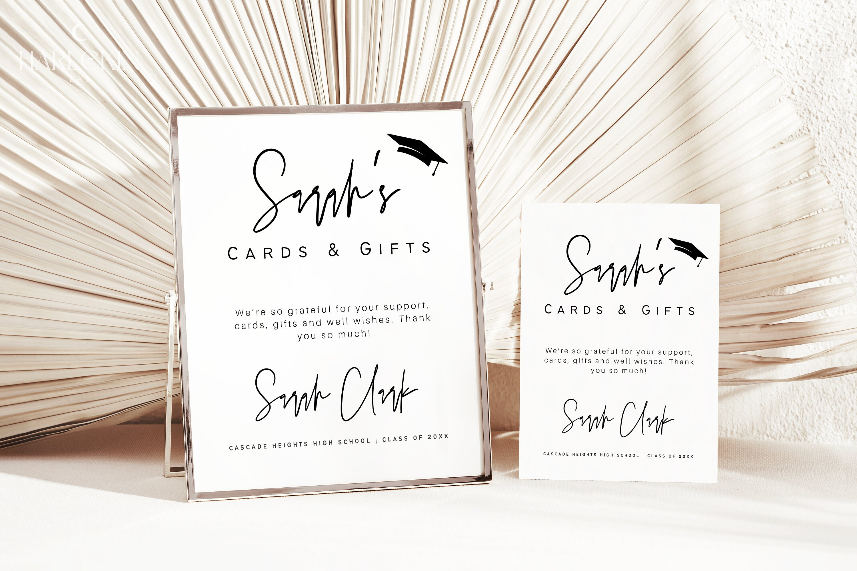 Modern Editable Graduation Cards and Gifts Sign, Printable Graduation ...