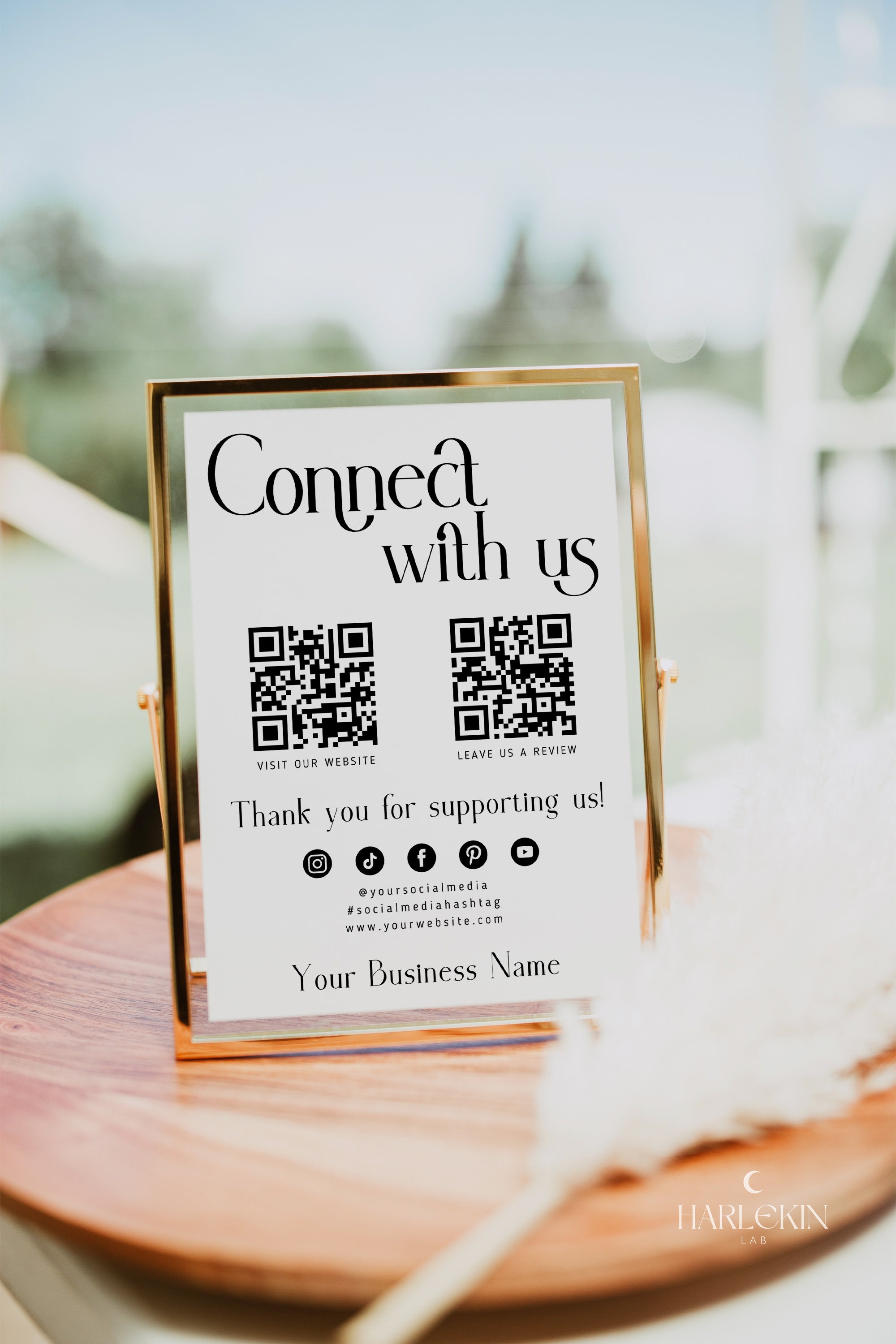 Editable Elegant Vendor Price List DIY Connect With Us - Etsy Australia