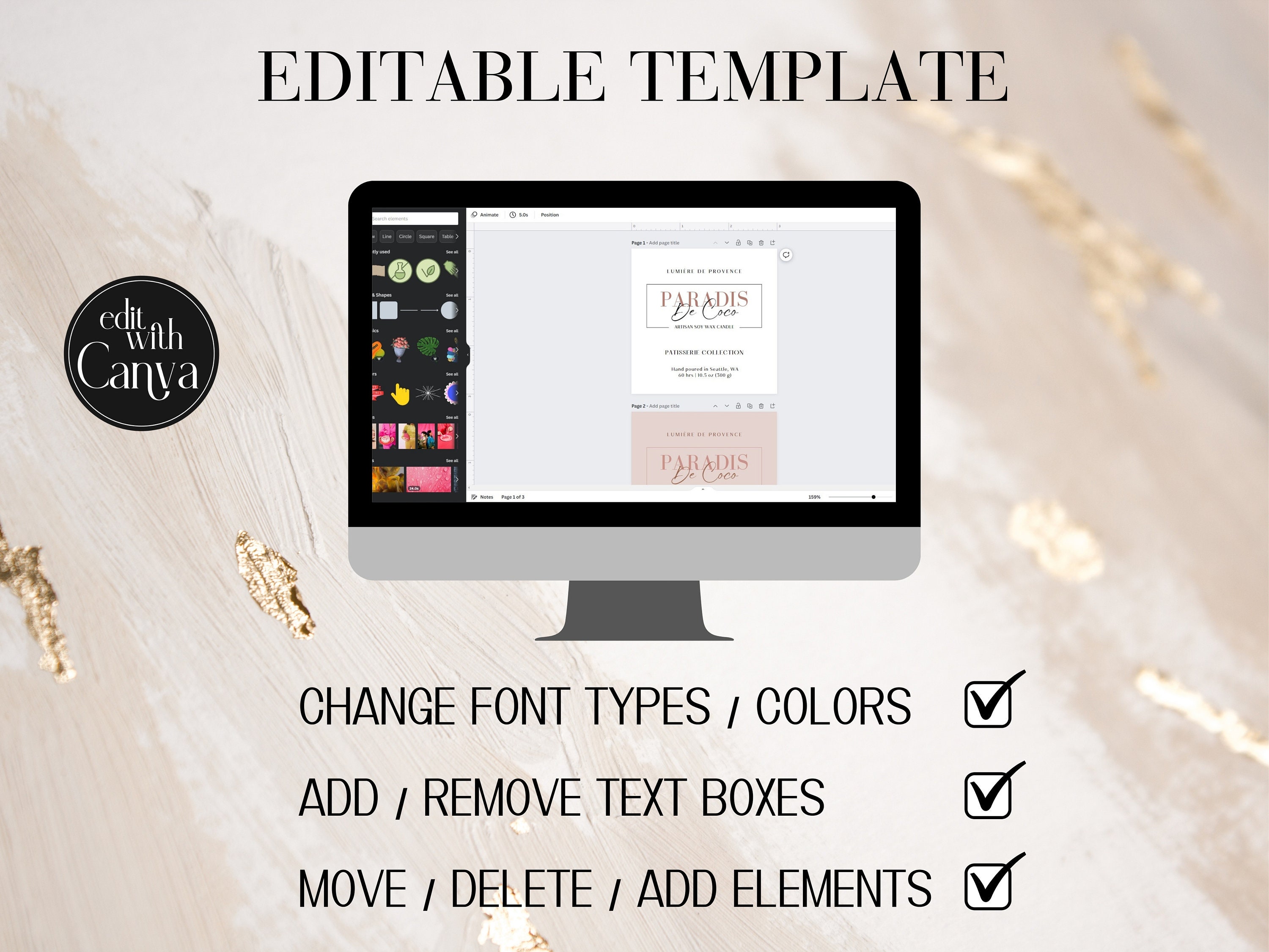 Editable Spay Tan Loyalty Card Template, Modern Canva Customer Card ...