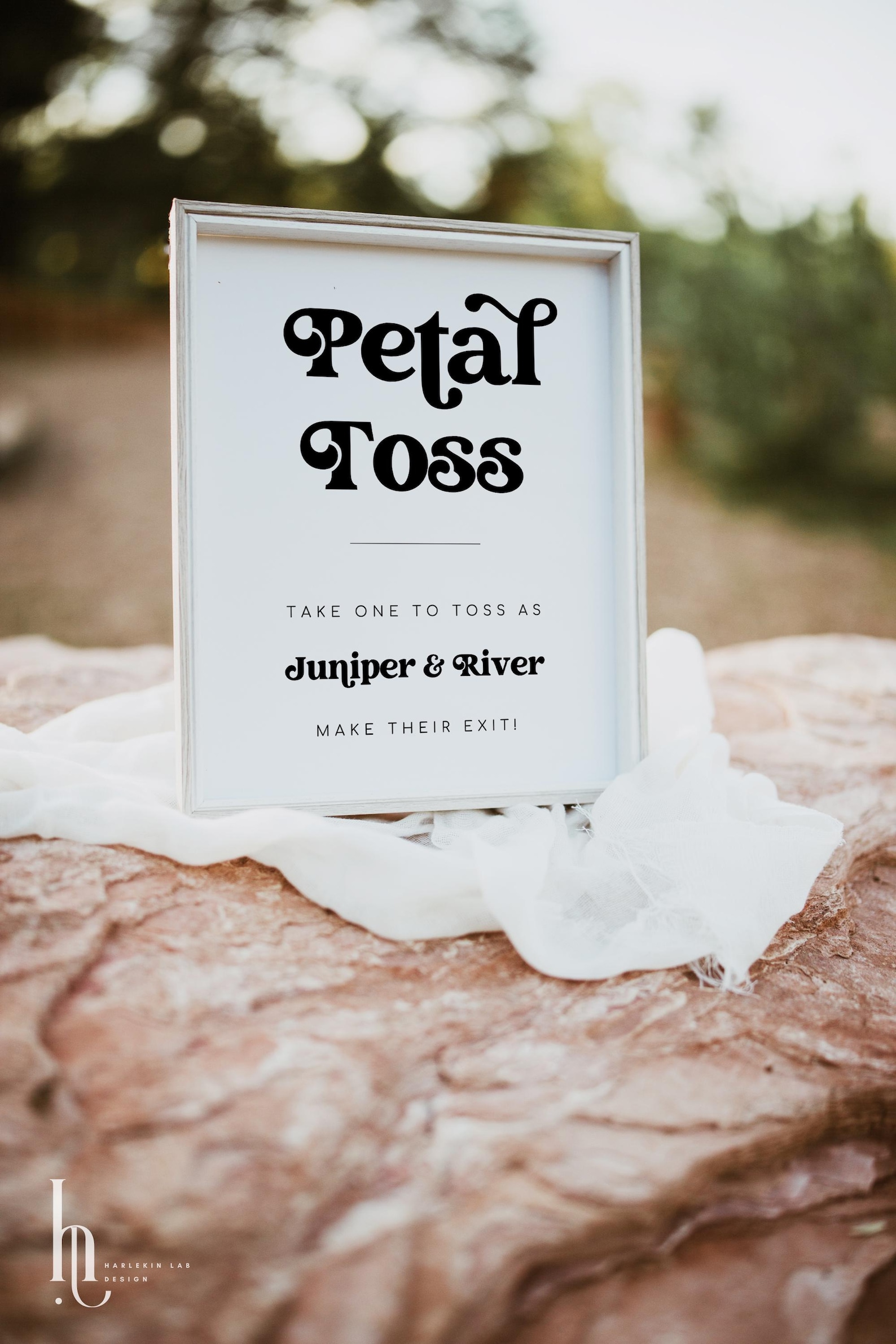 MIRAY Petal Toss Sign Template, Wedding Flower Toss Sign, Editable ...