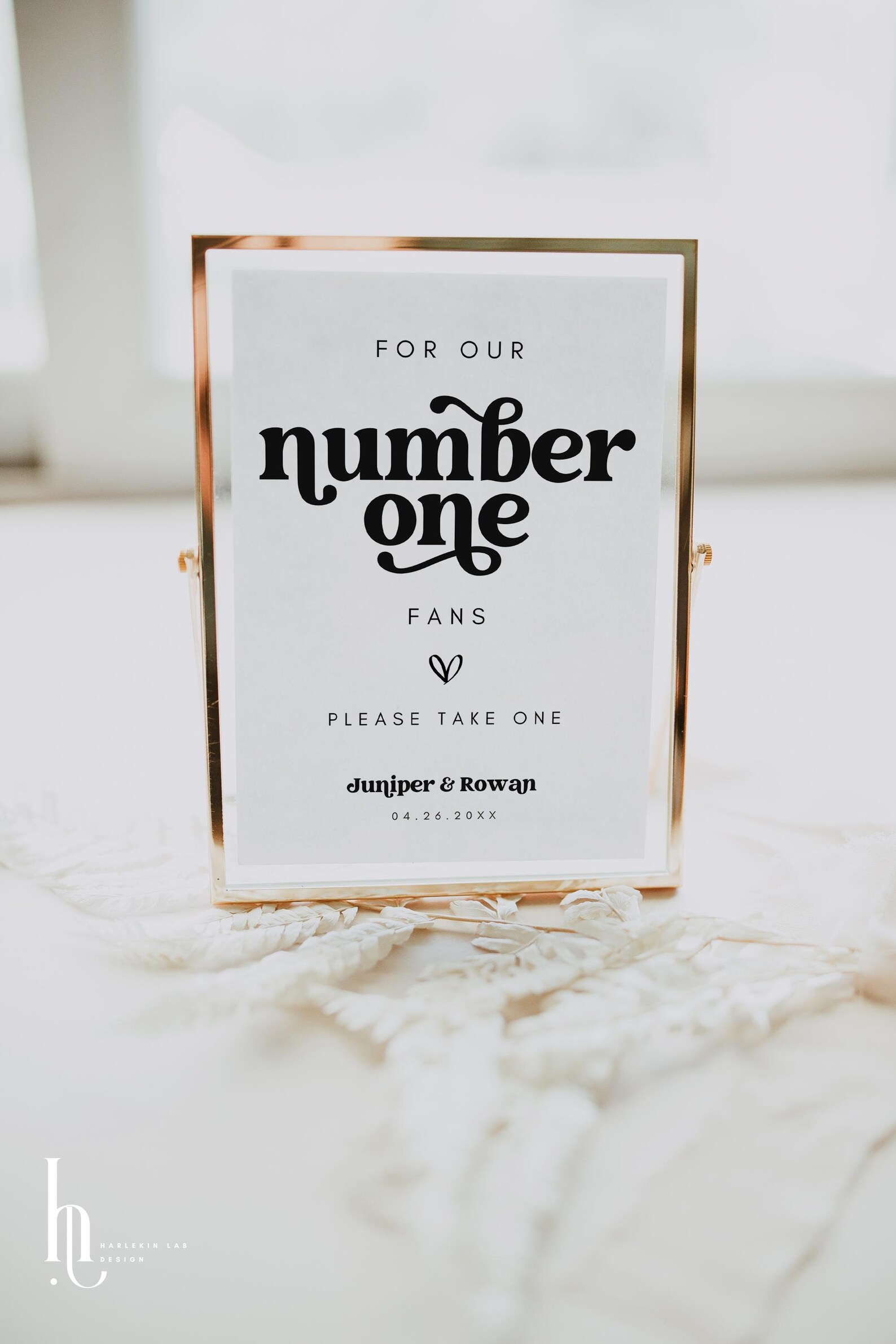 MIRAY Editable Wedding Fan Sign Template, for Our Number One Fans ...