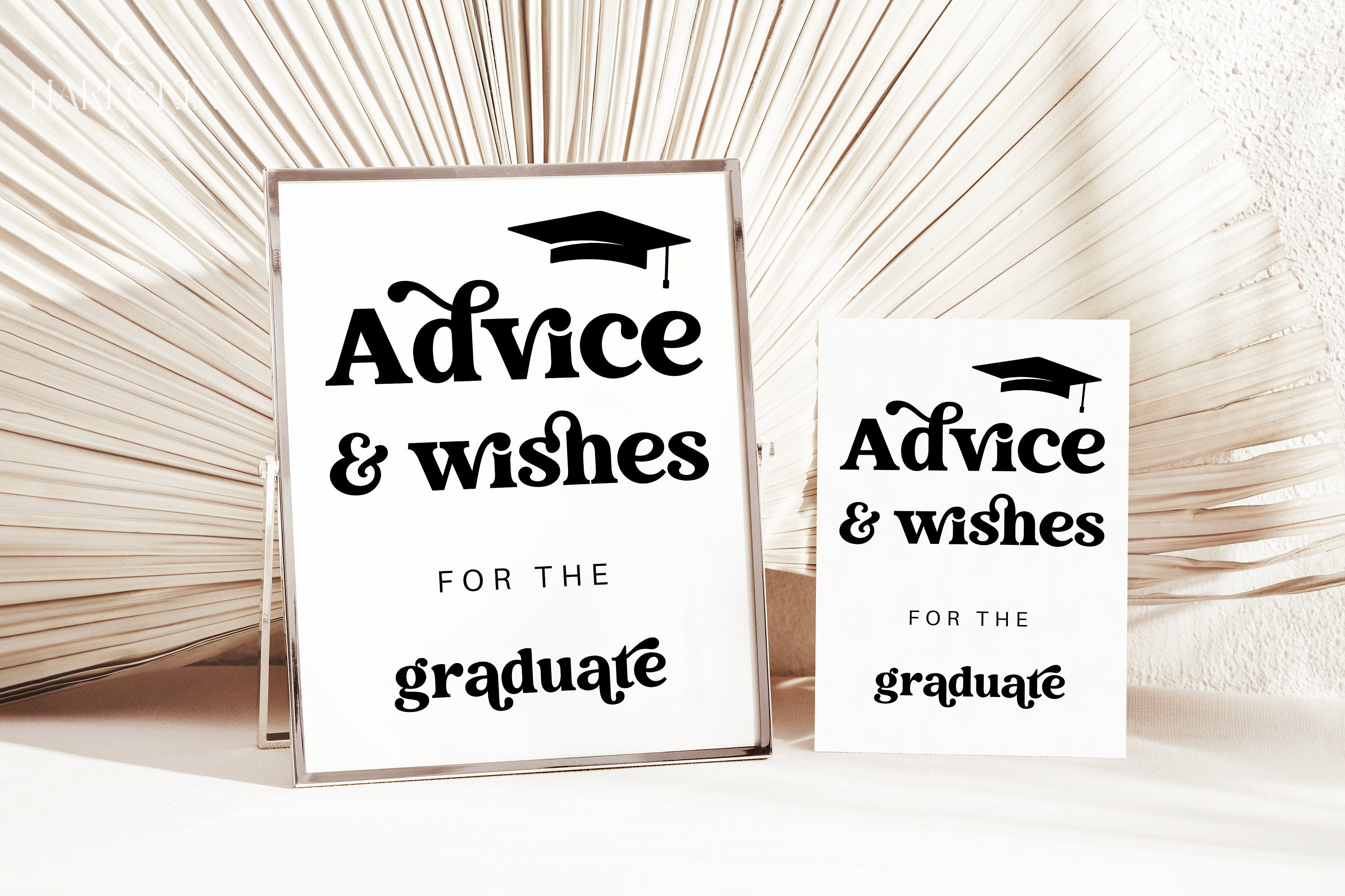 Graduation Advice and Wishes Sign, Editable Graduation Party Card ...