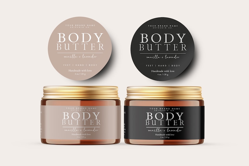 Editable Wrap Whipped Body Butter Label, DIY Bath Butter Canva Template ...
