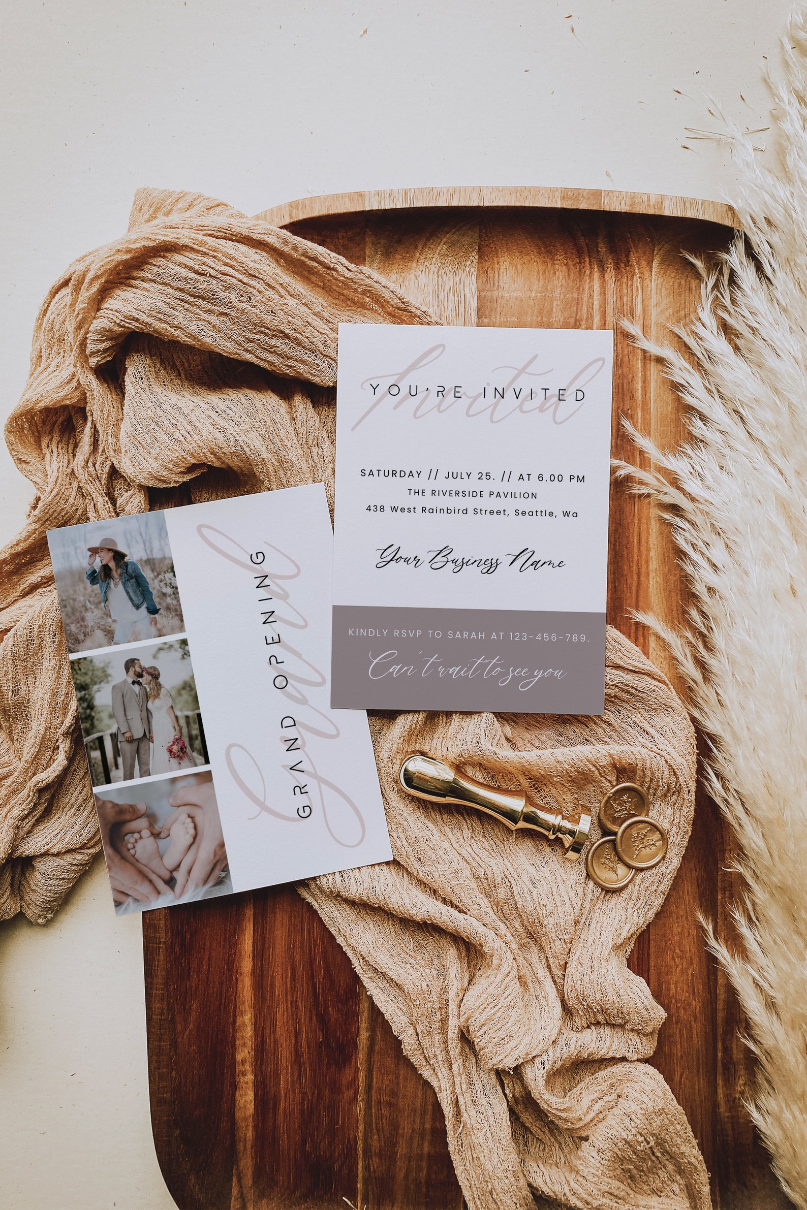 Modern Grand Opening Business Invitation Template, Minimalist Special ...