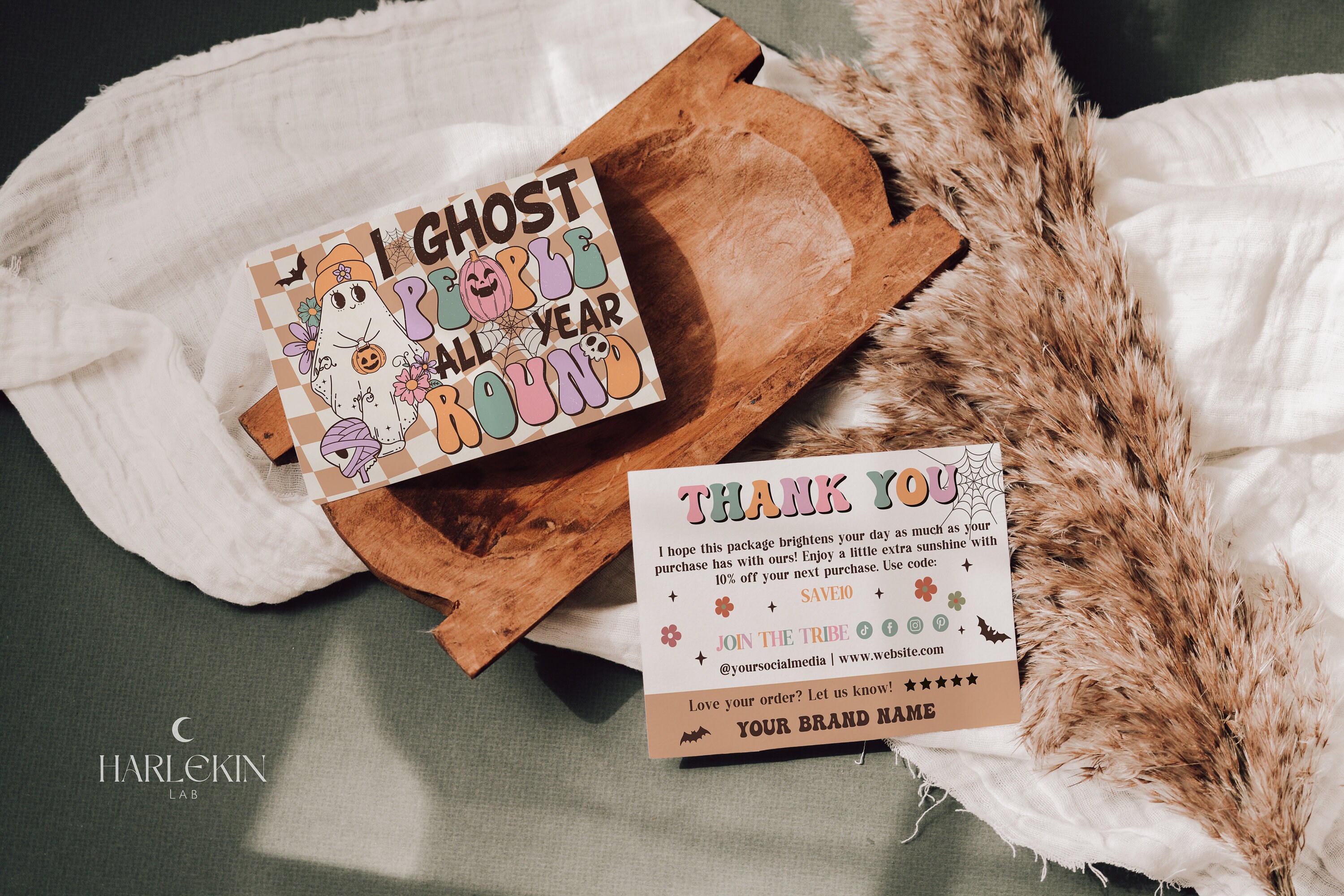 Editable Pumpkin Halloween Thank You Card, Customizable Thanks Note ...