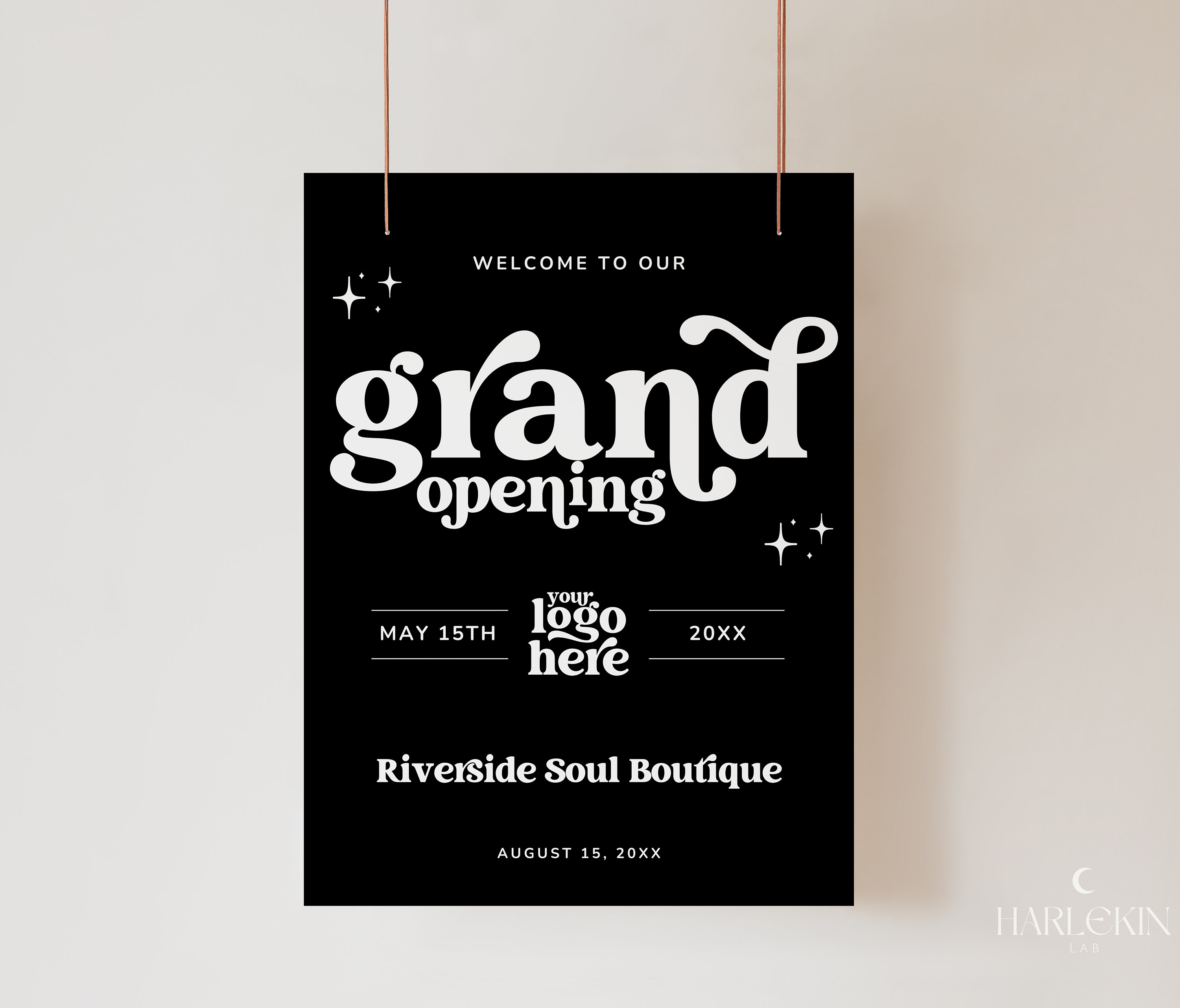 Editable Grand Opening Welcome Sign Template, DIY Modern Printable ...