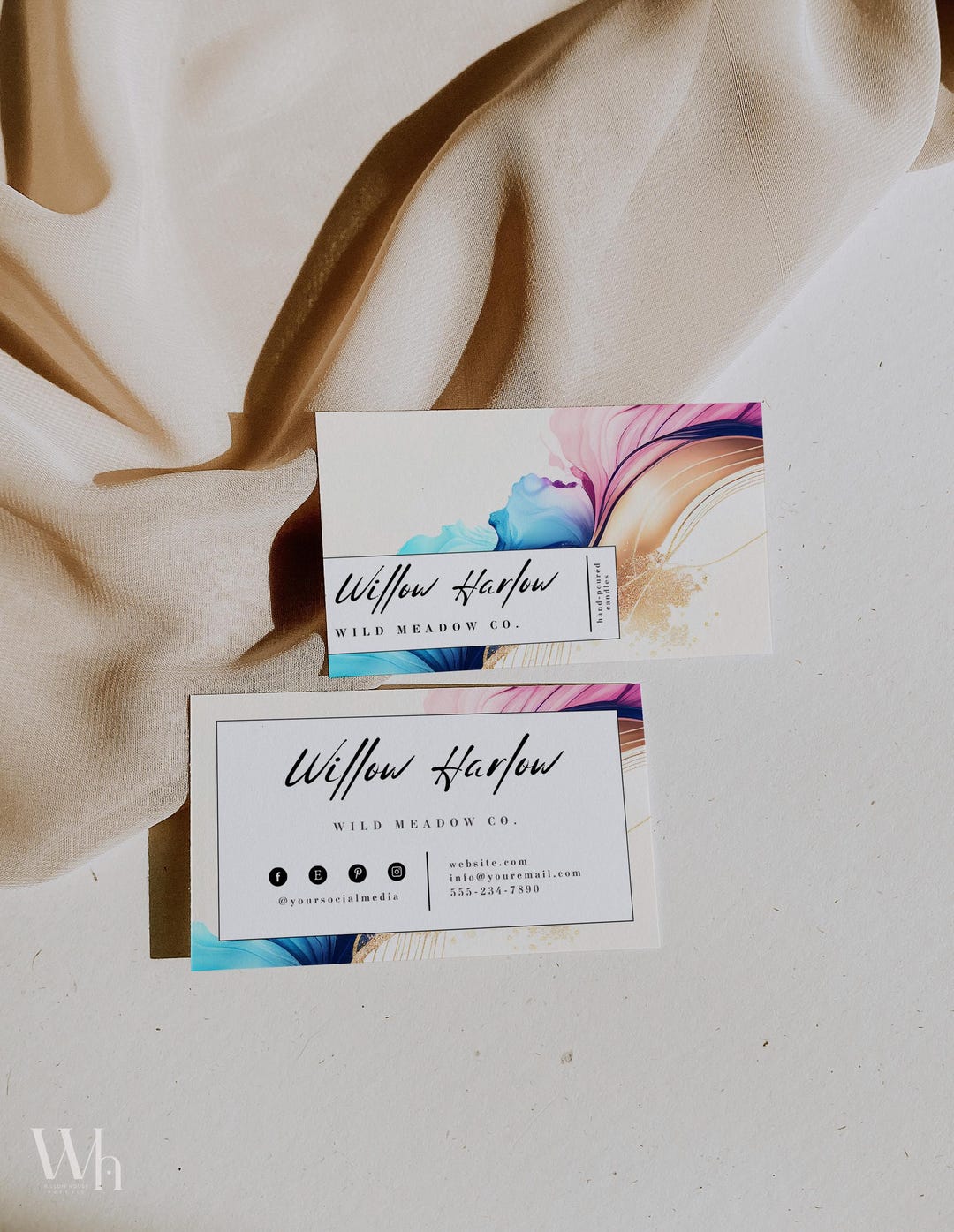 Printable Business Card Template, DIY Calling Card Template, Instant ...