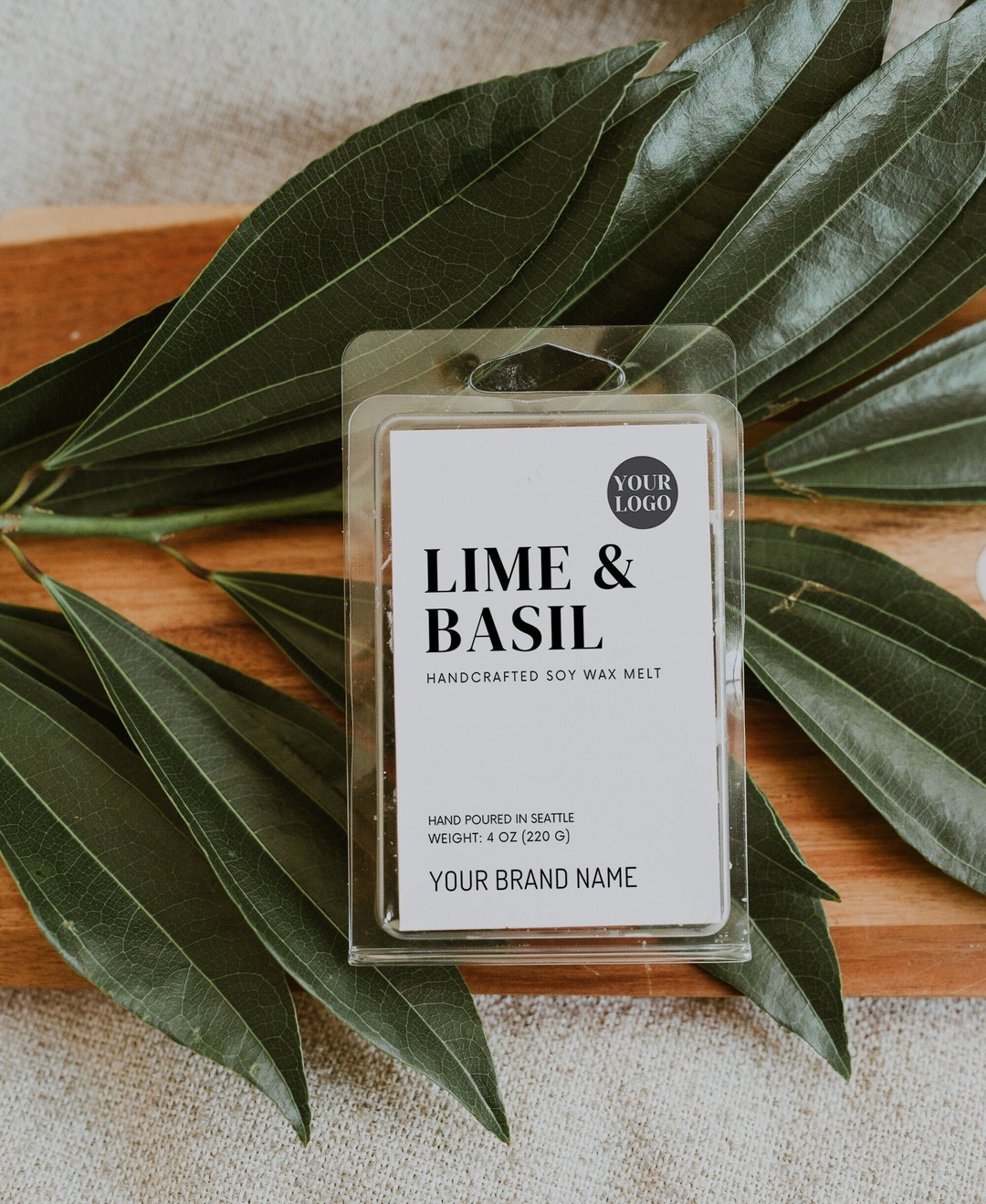 Pre Designed Editable Wax Melt Label Template, DIY Modern Wax Tart ...