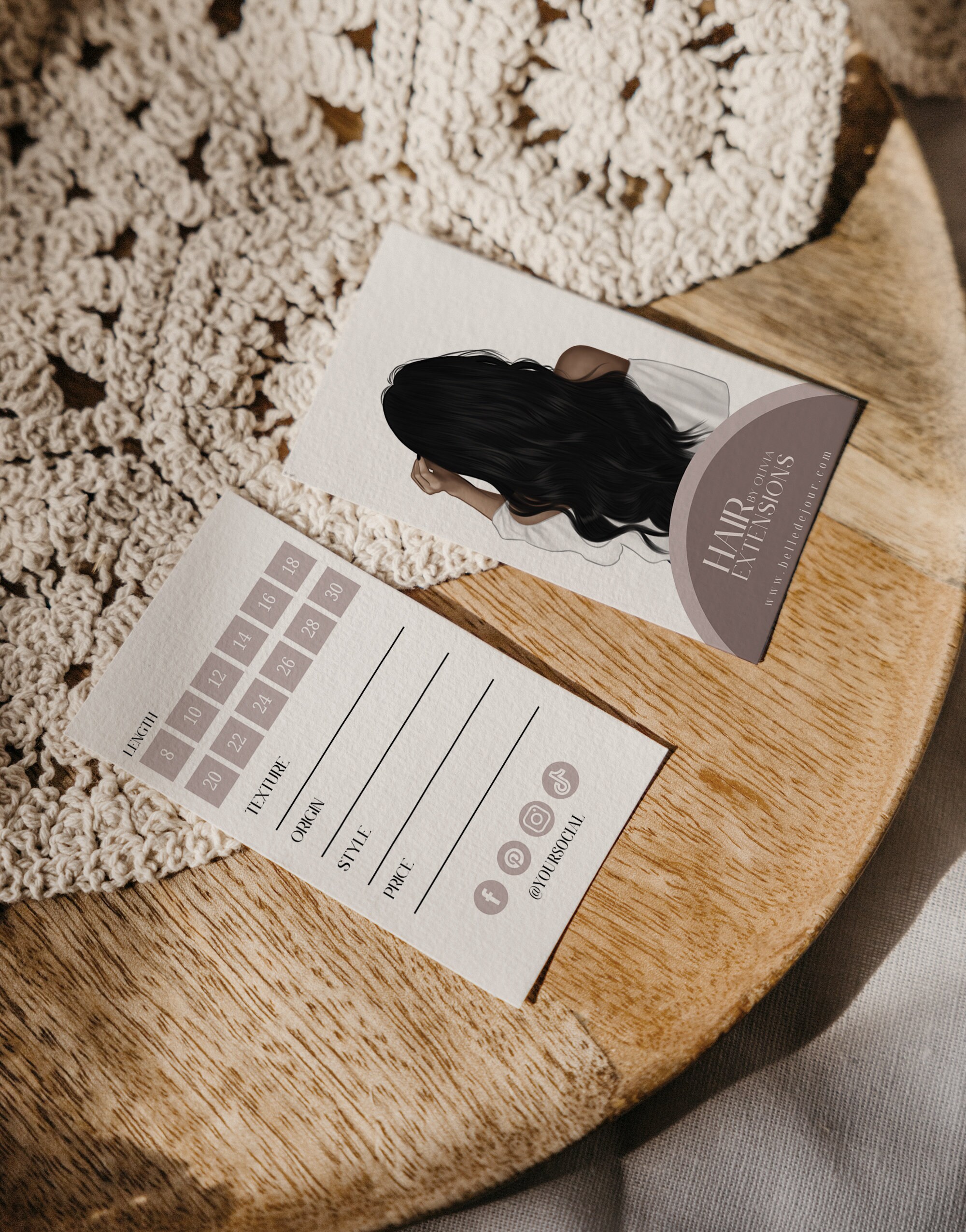 Editable Hair Hangtag & Bundle Wrap Design, Luxury Hair Boutique Hang ...