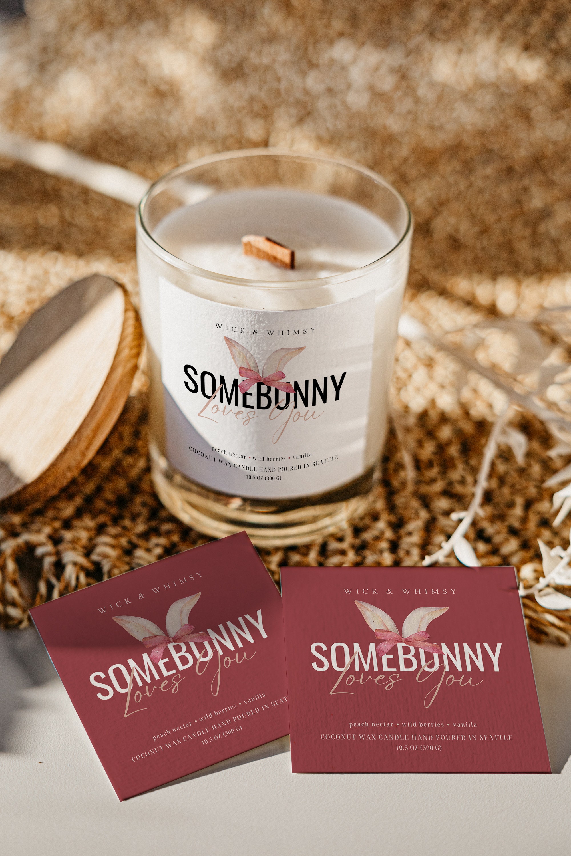 Editable Candle Label, Customizable Canva Template, DIY Easter Bunny ...