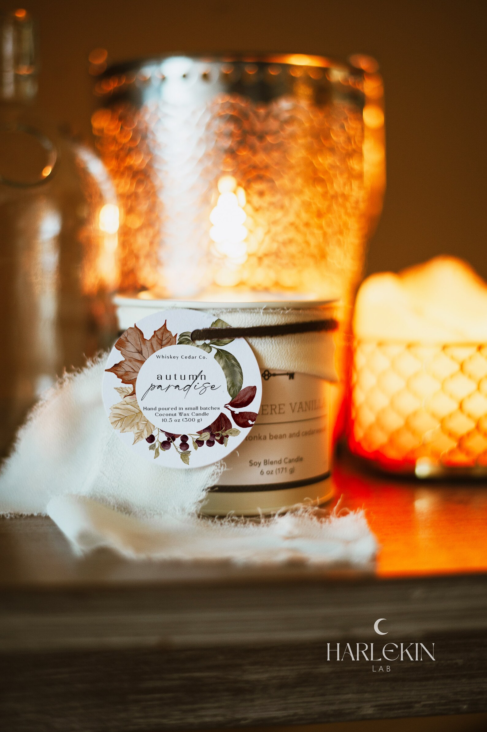 Editable Autumn Candle Label, Customizable Canva Template, DIY Fall ...
