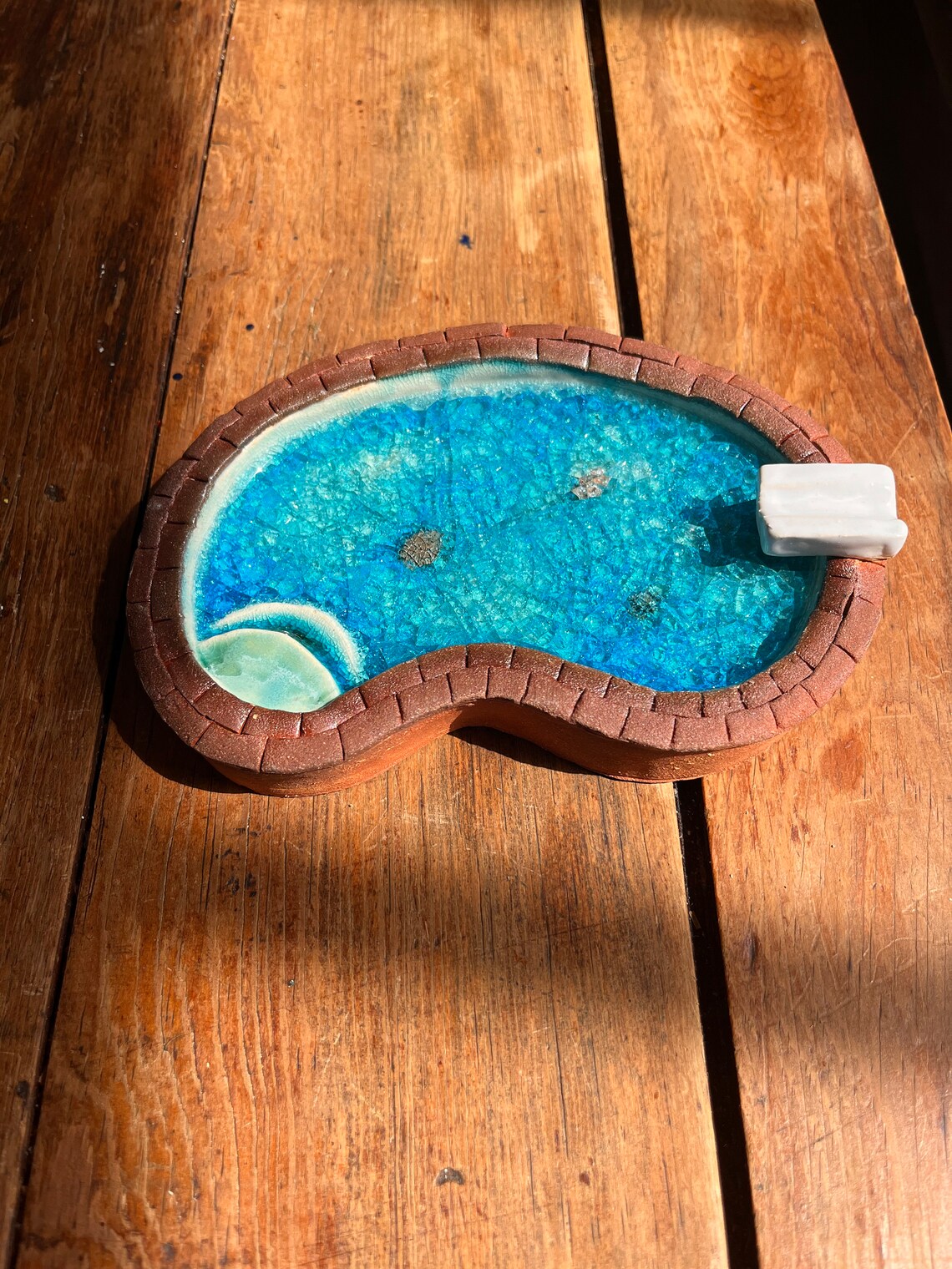 Ceramic Swimming Pool Ashtray - Etsy