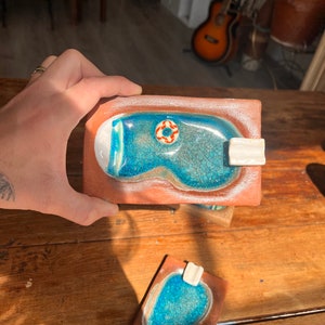 Ceramic Swimming Pool Ashtray - Etsy