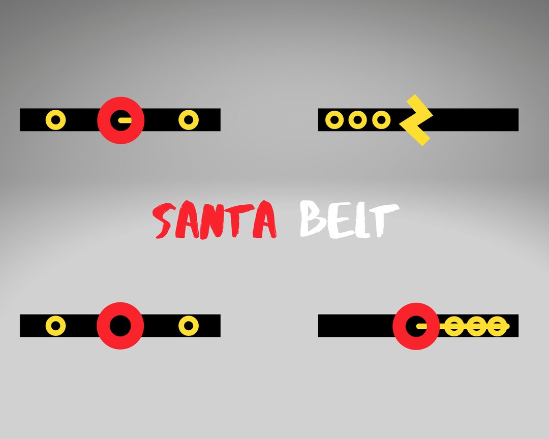 Santa Belt Png Bundle, Santa Belt, Santa Belt Buckle, Santa Belt Bulk ...