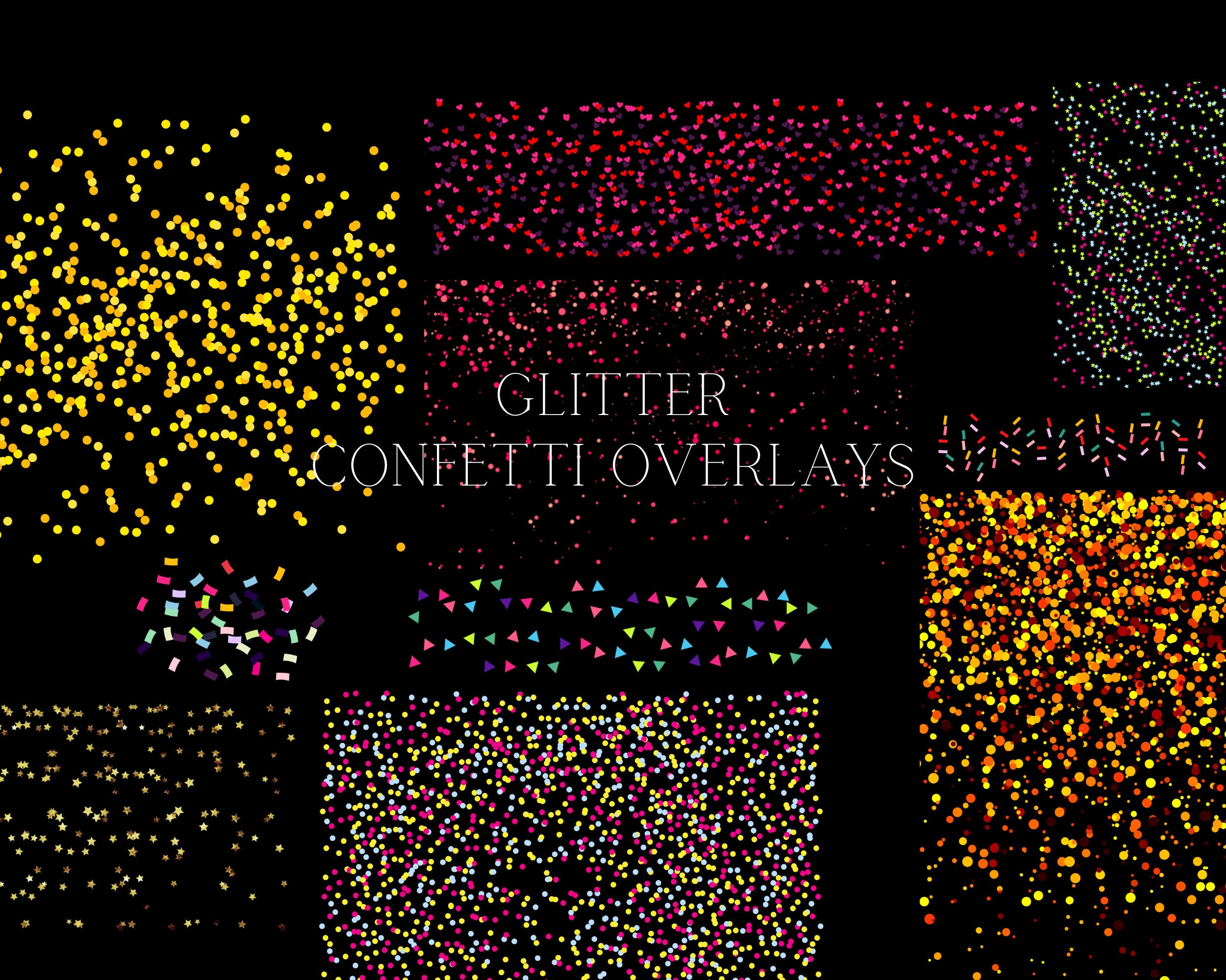 Glitter Overlay, Sparkle Overlay, Ombre Glitters, Glitter Confetti ...