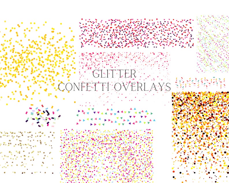 Glitter Overlay, Sparkle Overlay, Ombre Glitters, Glitter Confetti ...