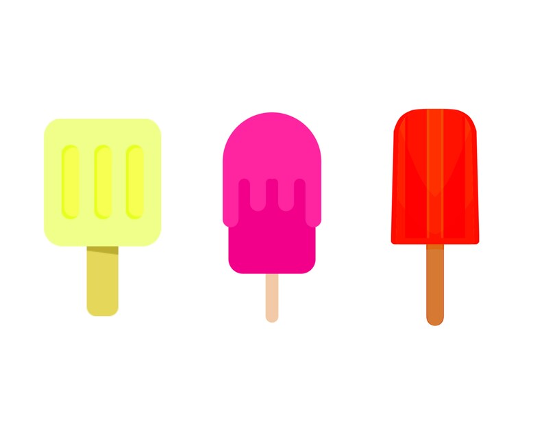 Popsicles Clipart, Ice Lolly, Ice Pop, Dripping Popsicle, Ice Cream ...