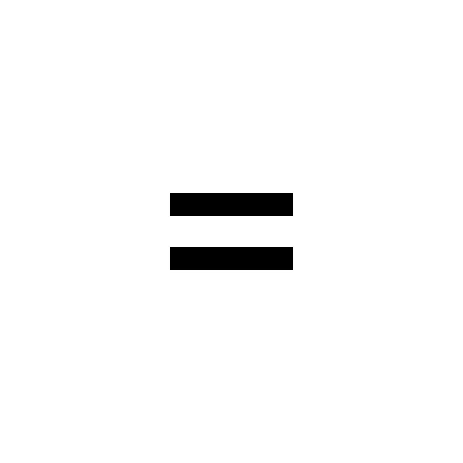 Simple Black Equals Sign Icon - Etsy