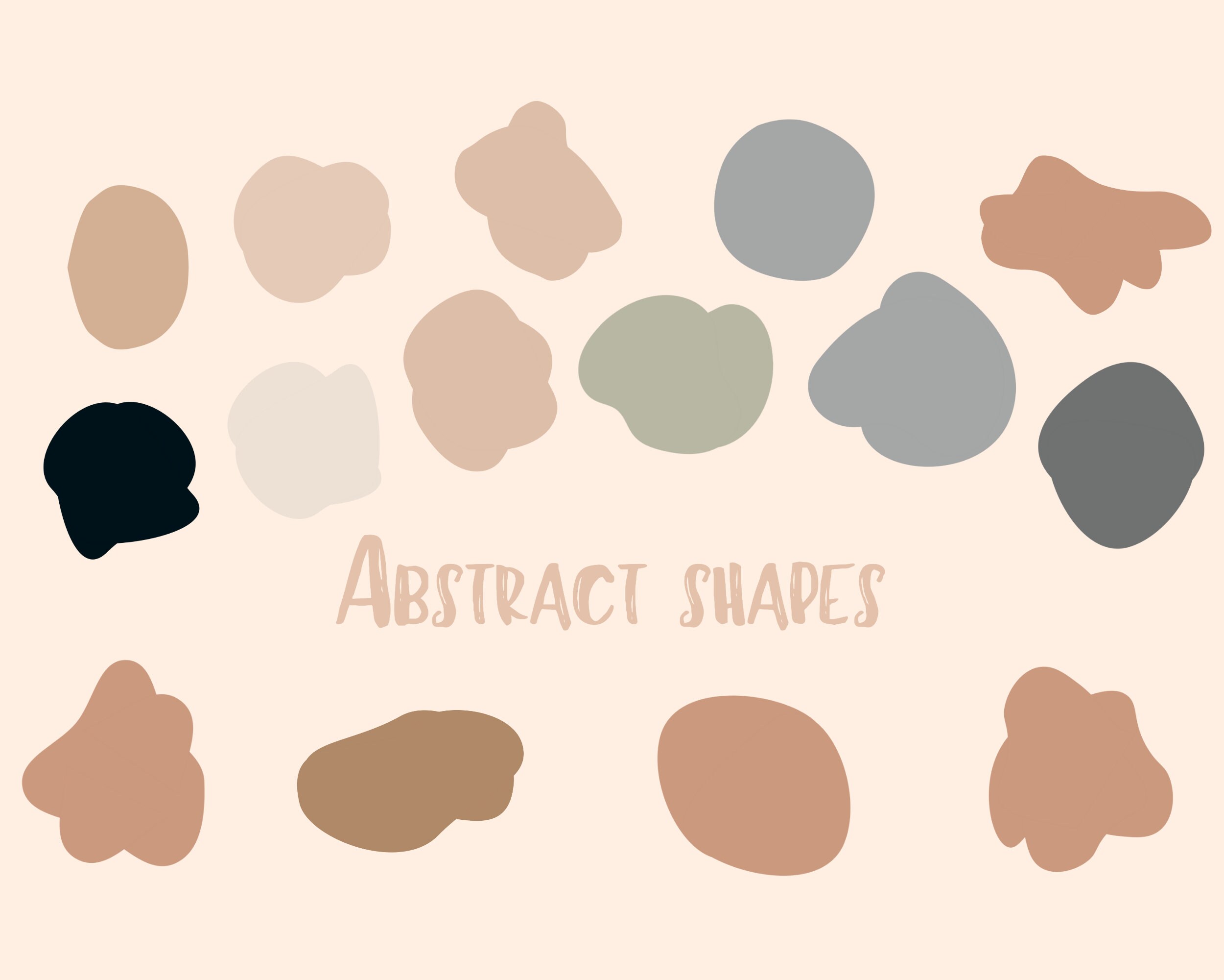 Abstract Shapes Clipart, Abstract Organic Elements, Abstract Elements ...