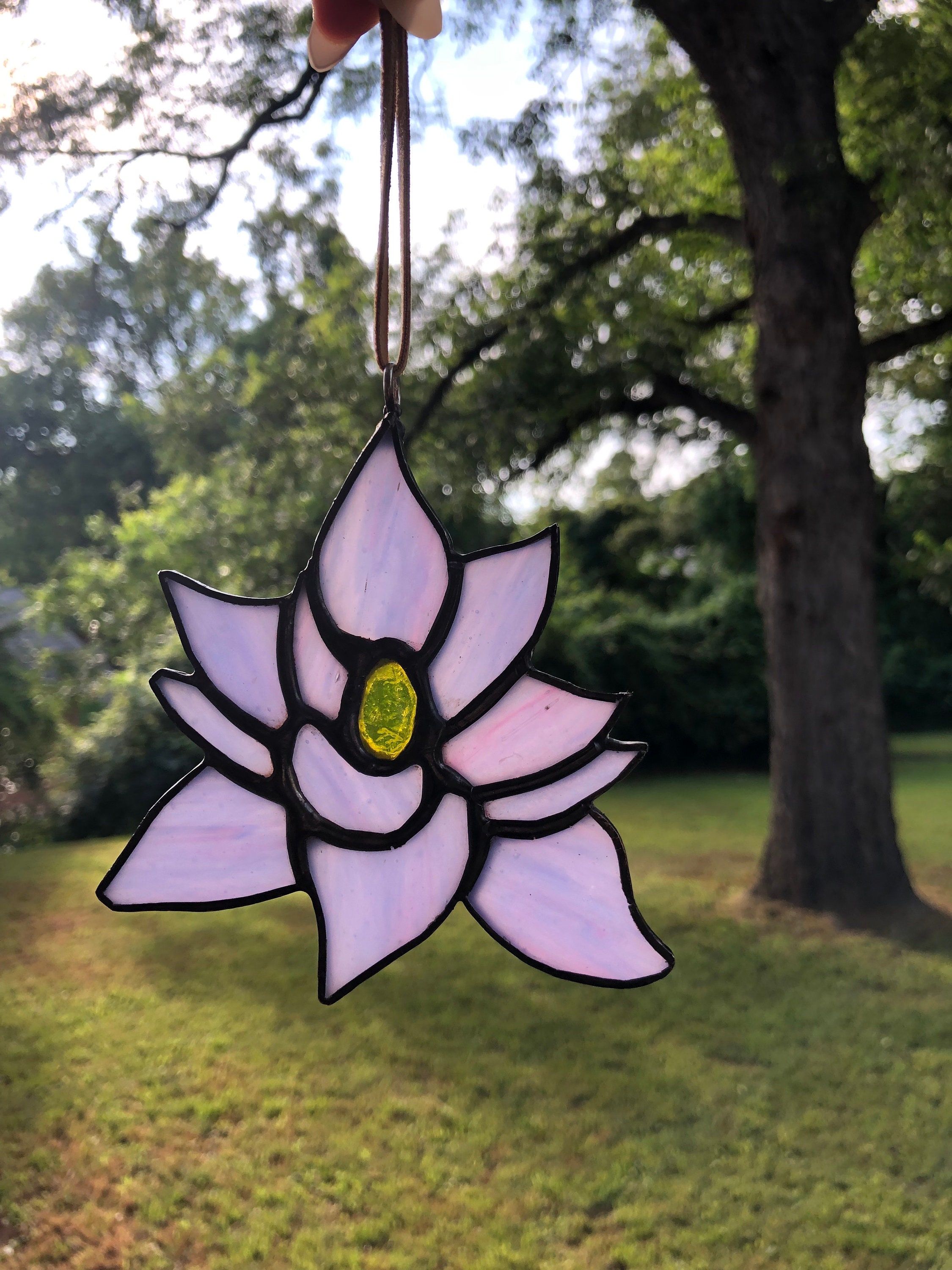 Light Purple Flower Stained Glass - Etsy