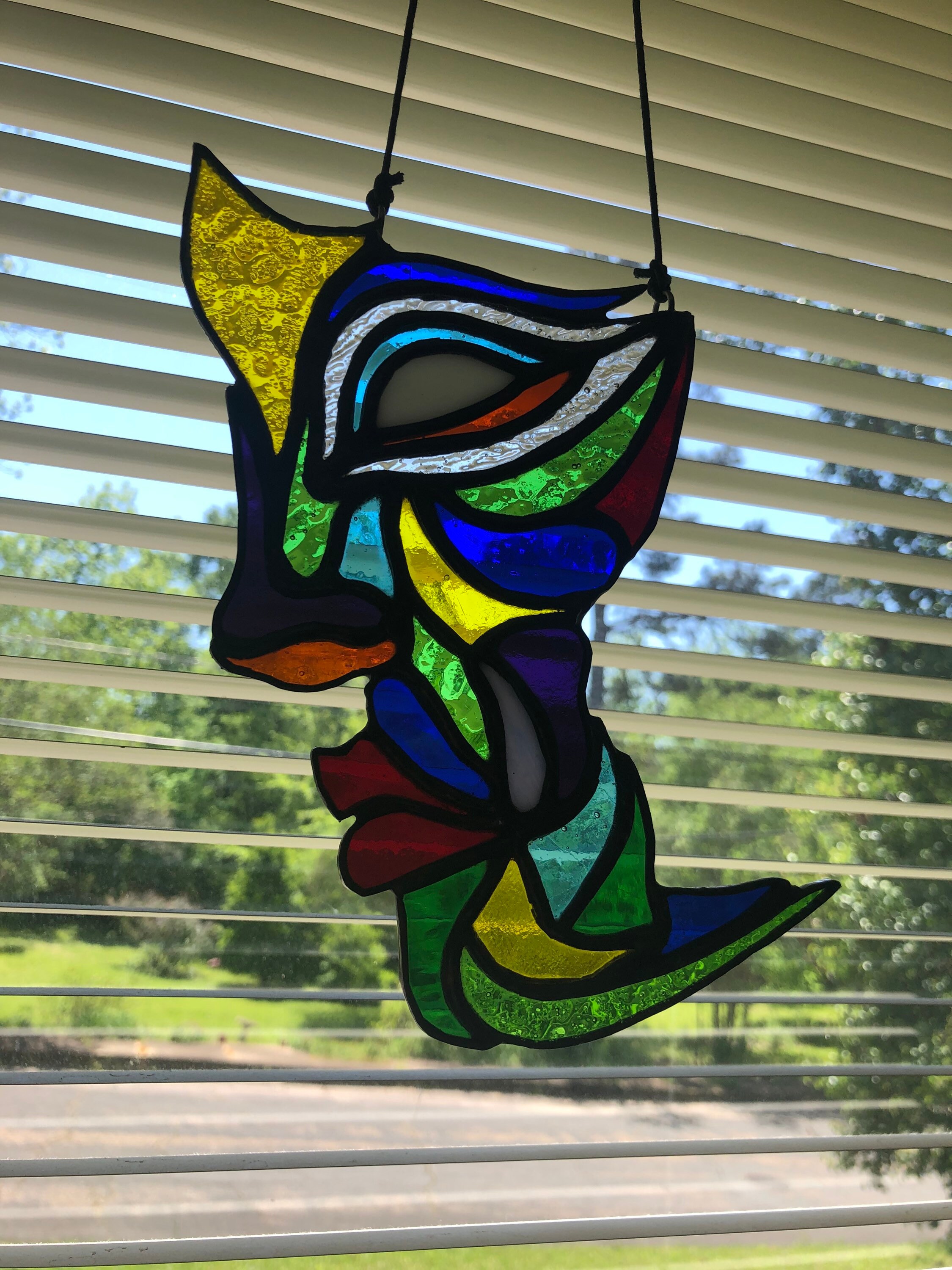 Stained Glass Colorful Face - Etsy