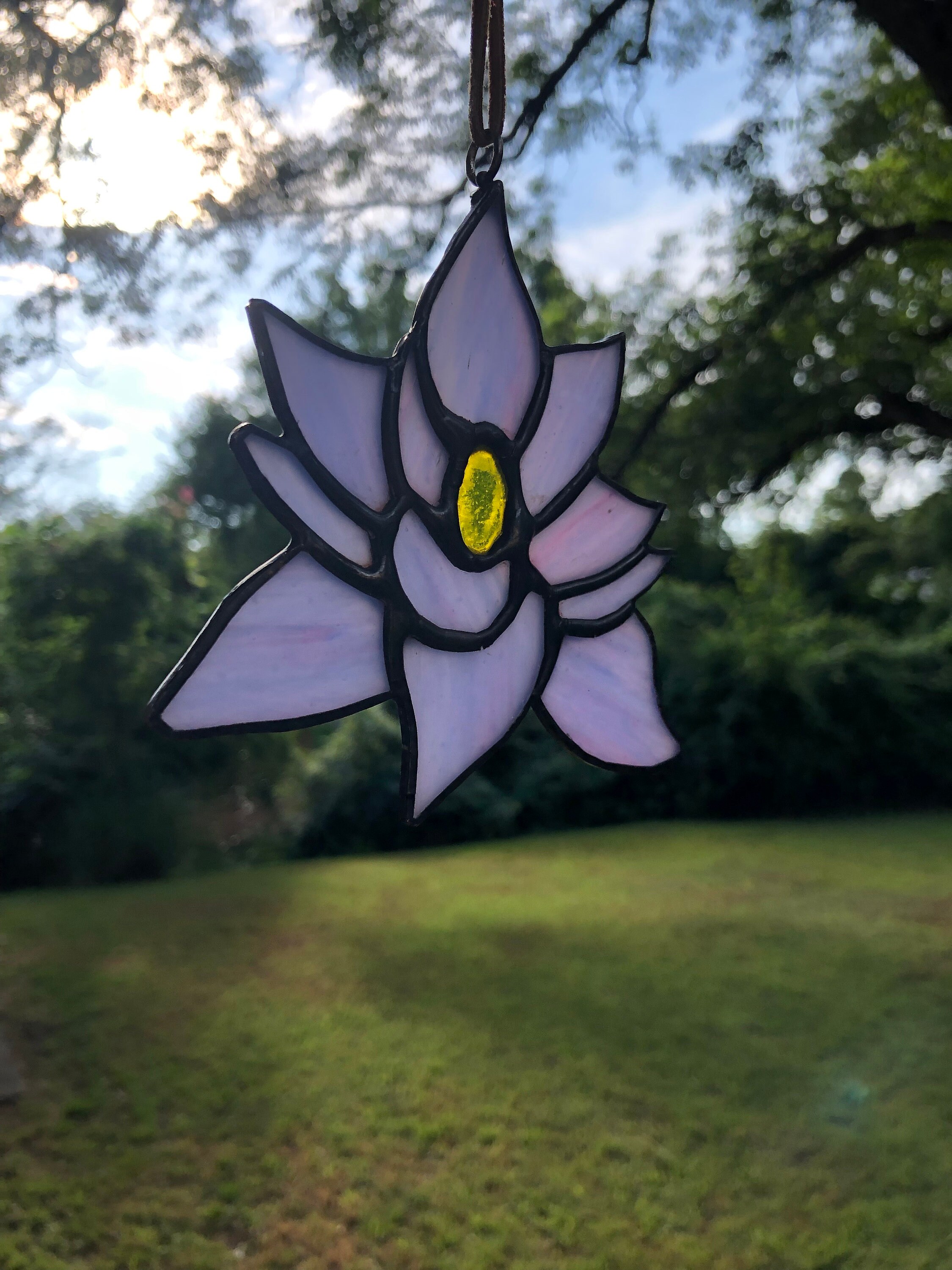 Light Purple Flower Stained Glass - Etsy