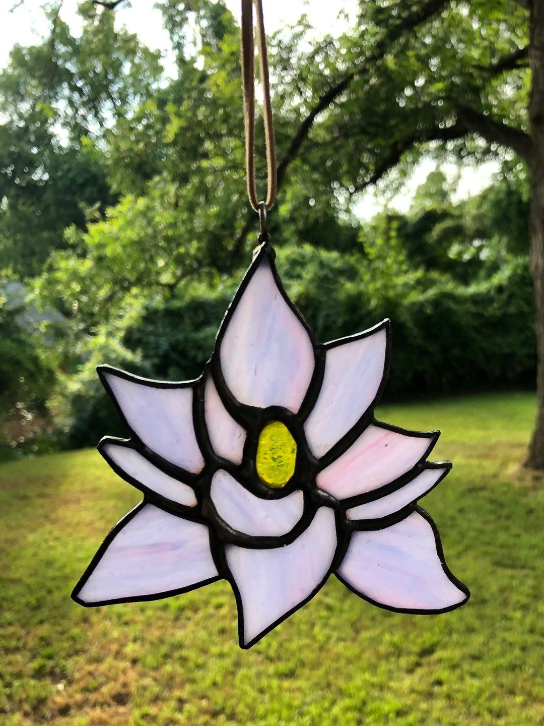 Light Purple Flower Stained Glass - Etsy