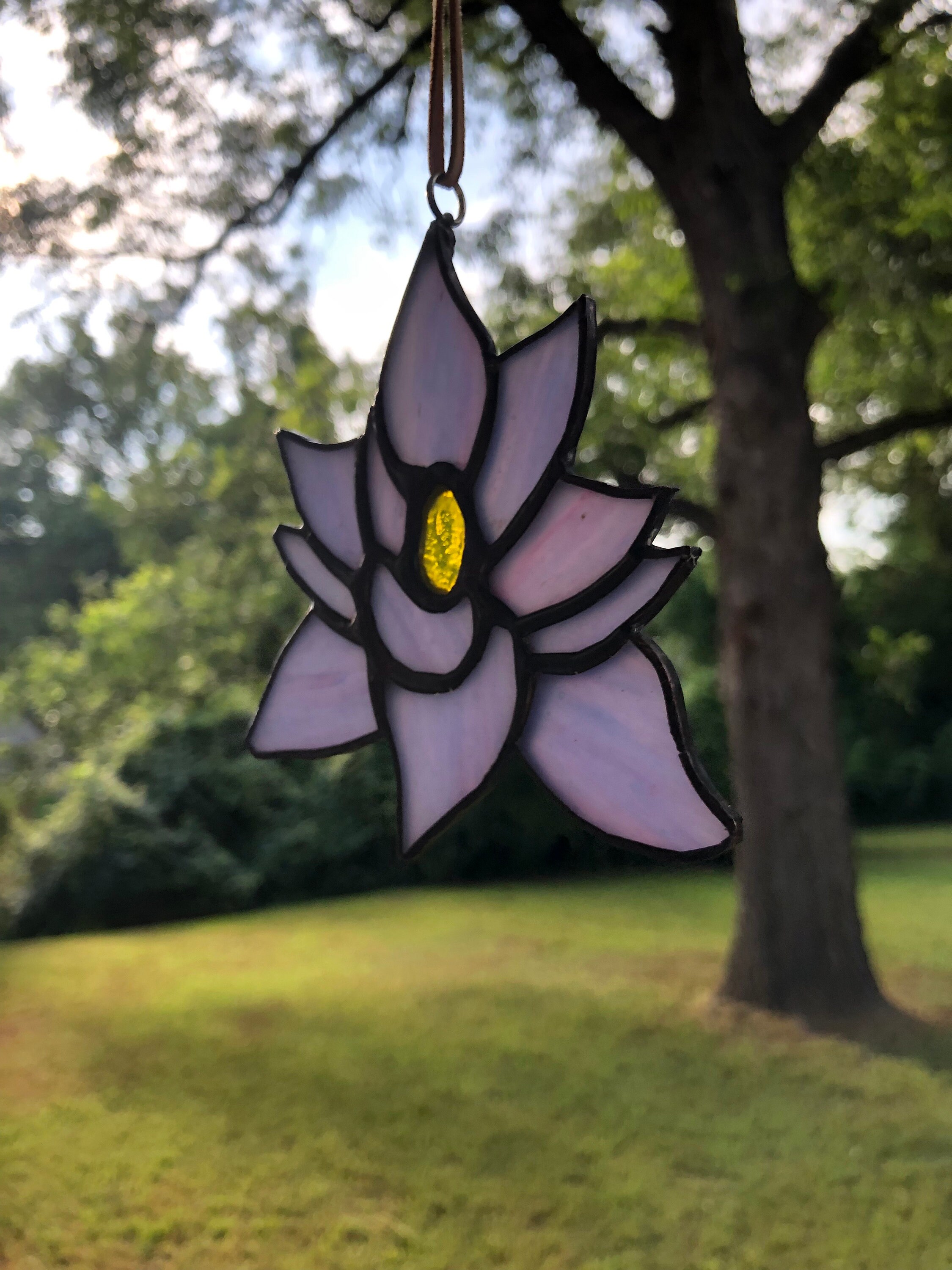 Light Purple Flower Stained Glass - Etsy
