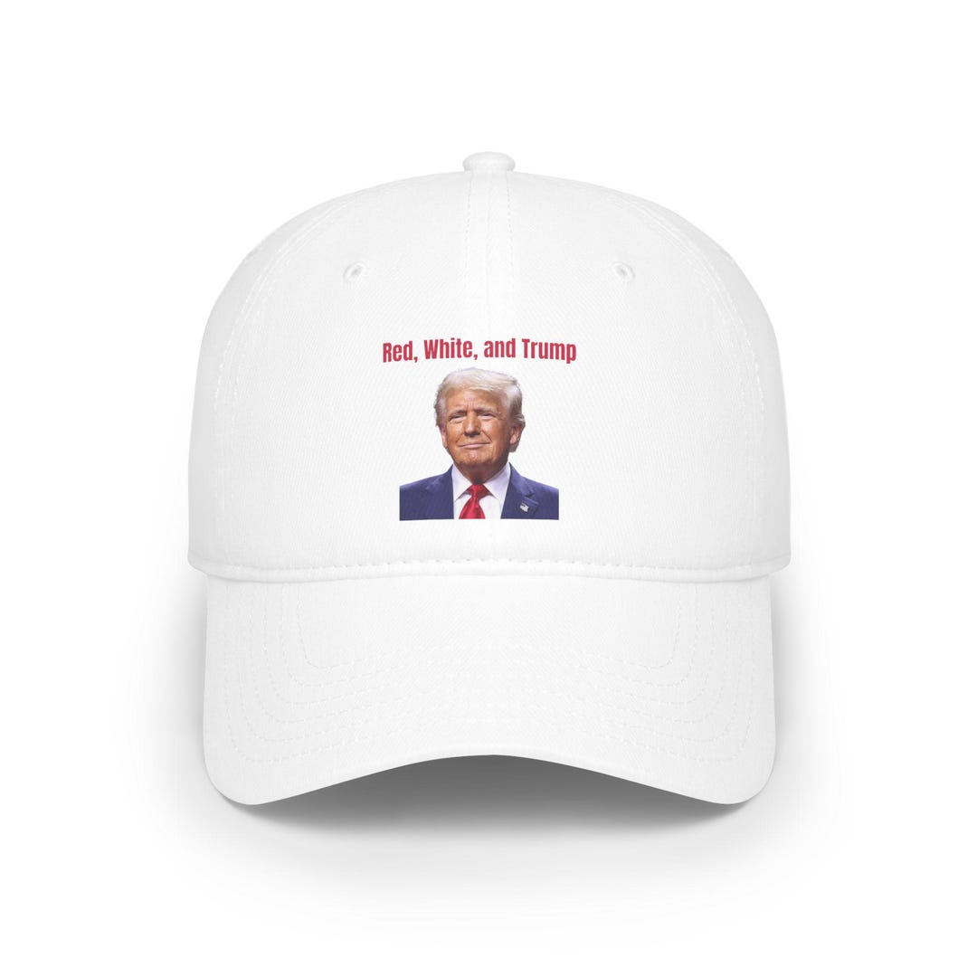 Baseball Cap Red, White, and Trump Design - Etsy