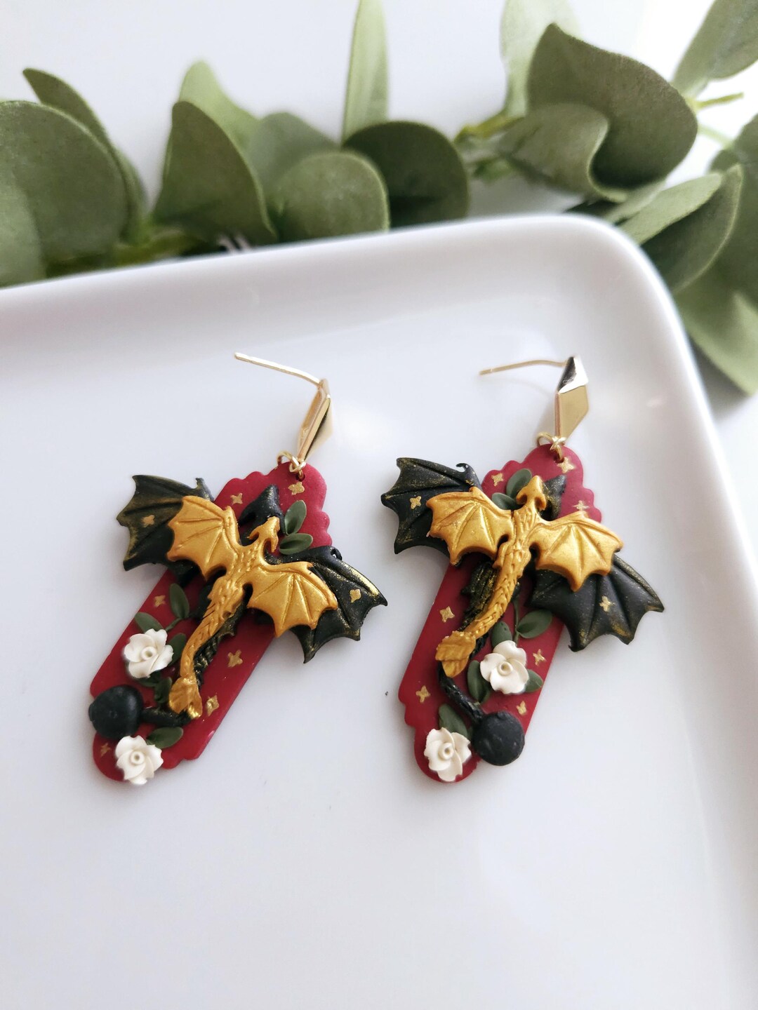 Dragon Earrings, Neutral Dragons, Dragon Jewelry, Cosplay Earrings ...