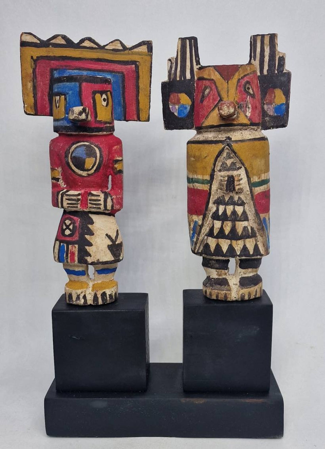 A Beautiful Set of 2 Kachina Dolls - Etsy