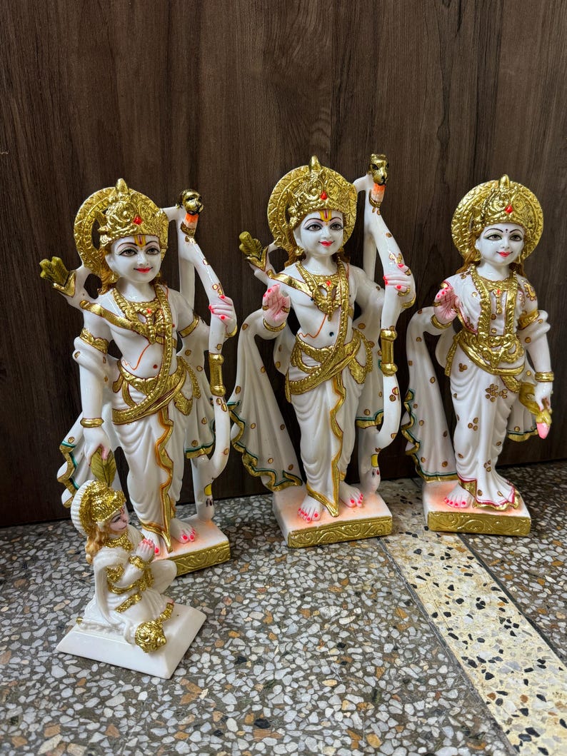 Lord Rama Darbar 12' Idol | Ram Sita Lakshman Hanuman Statue | Hindu ...
