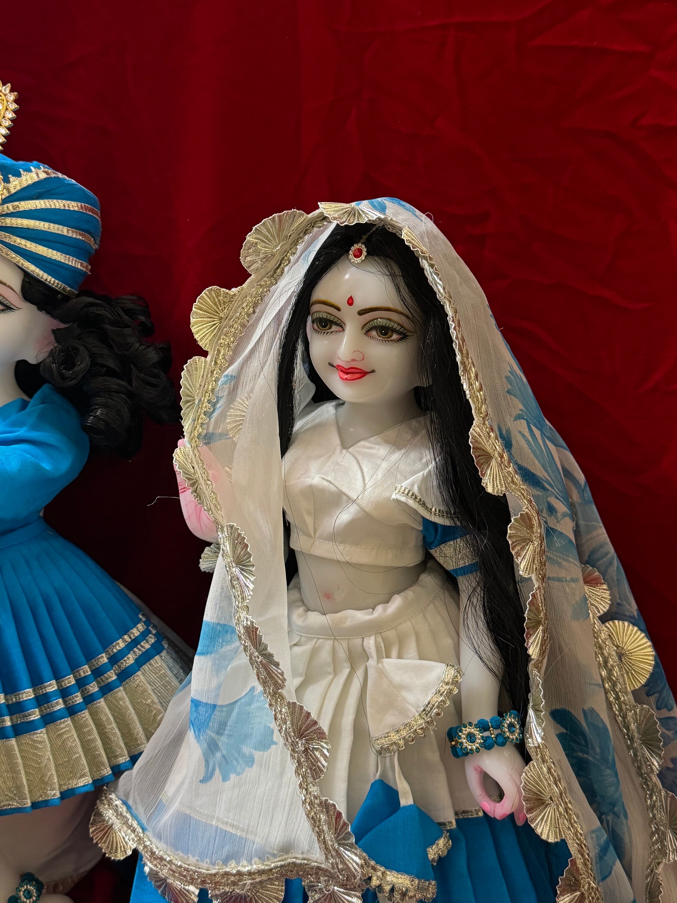 Premium 18" ISKCON Radha Krishna Idol Artificial Marble Dust Statue ...