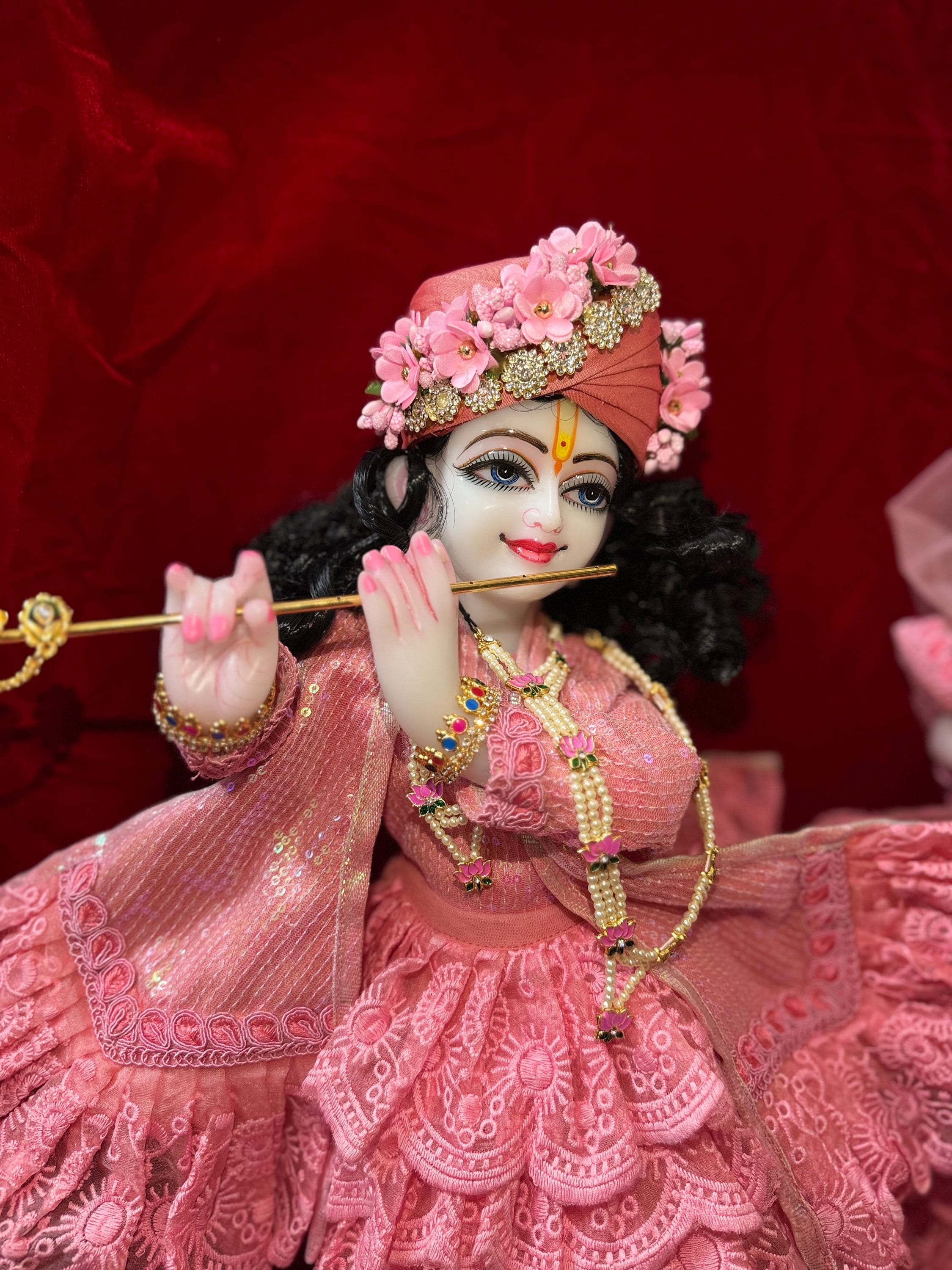 Premium 18" ISKCON Radha Krishna Idol Artificial Marble Dust Statue ...