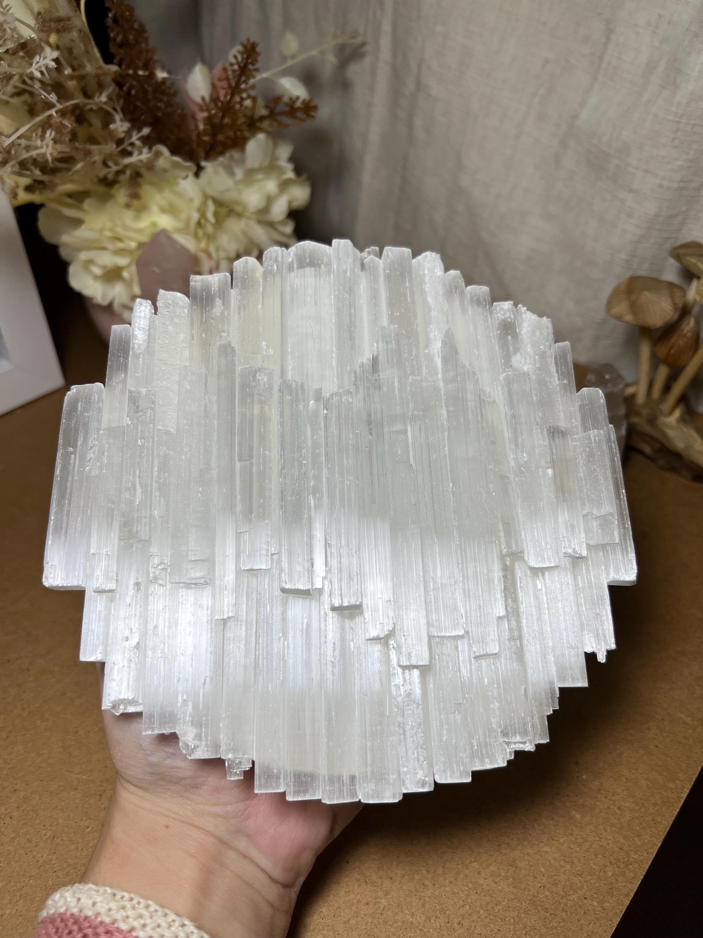 Selenite Full Moon - Micro 15.5cm - Etsy