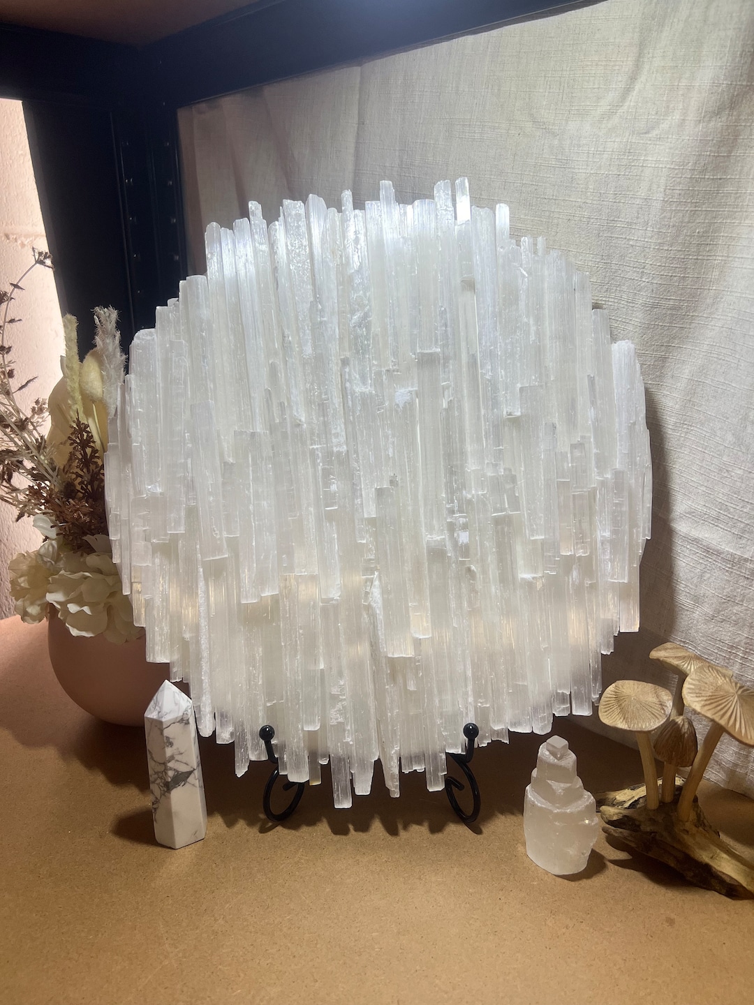 Selenite Moon Full Moon - Etsy Australia