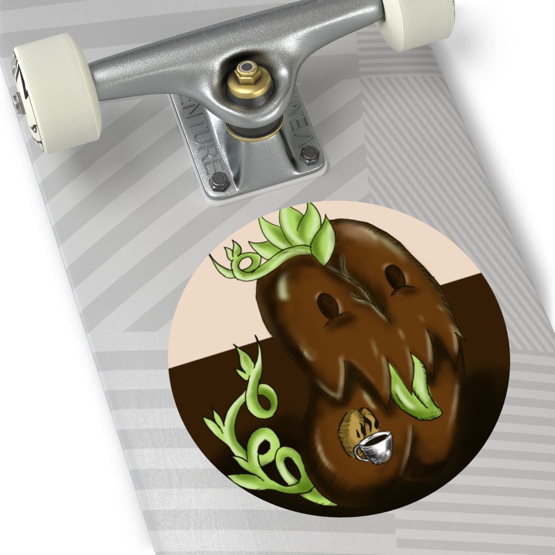 Chibi Bean Round Vinyl Stickers - Etsy