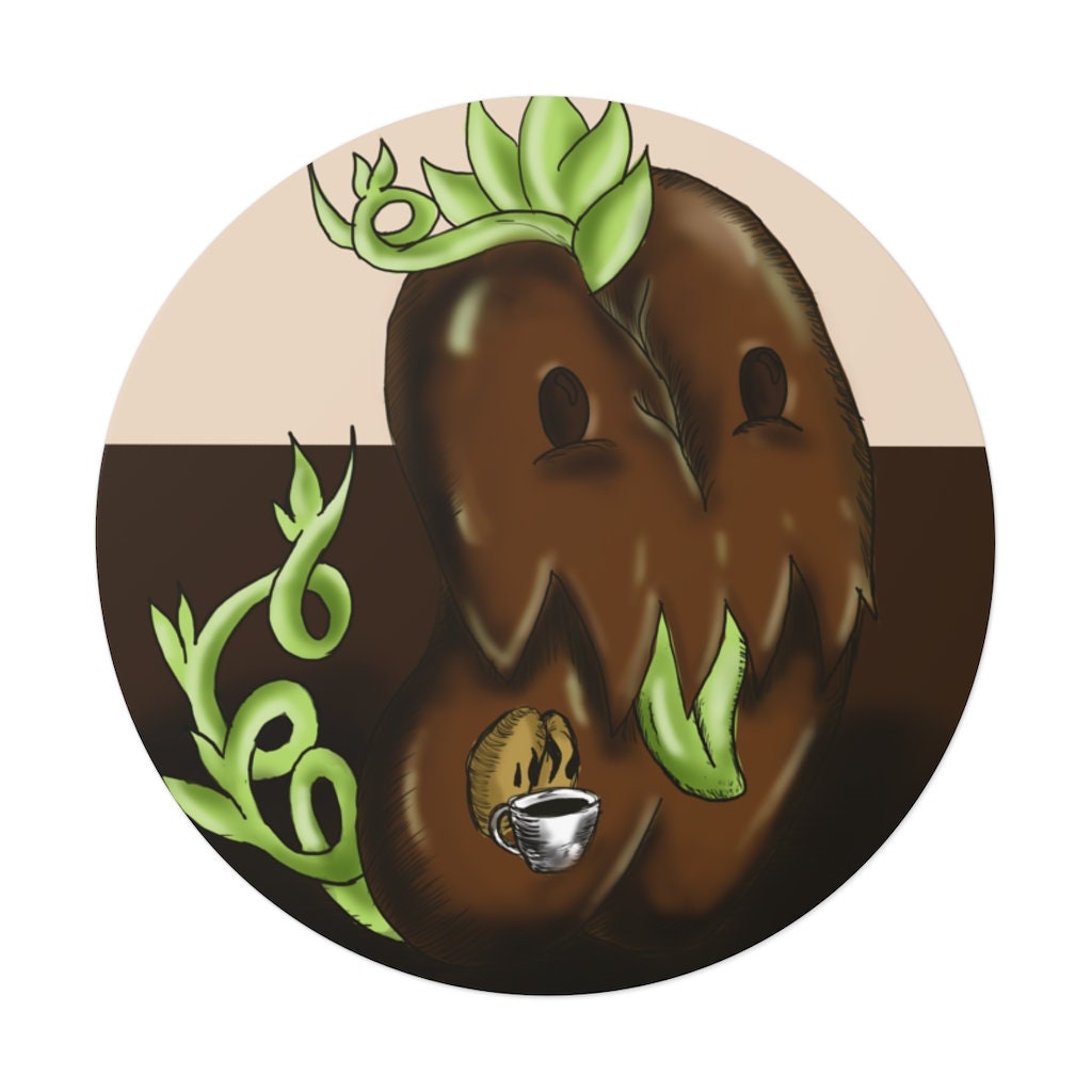 Chibi Bean Round Vinyl Stickers - Etsy