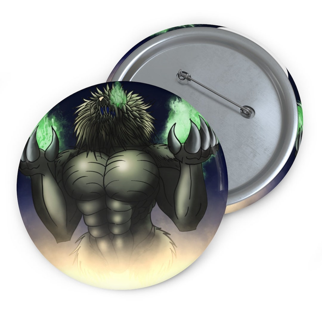Buff Beast Pin Button - Etsy