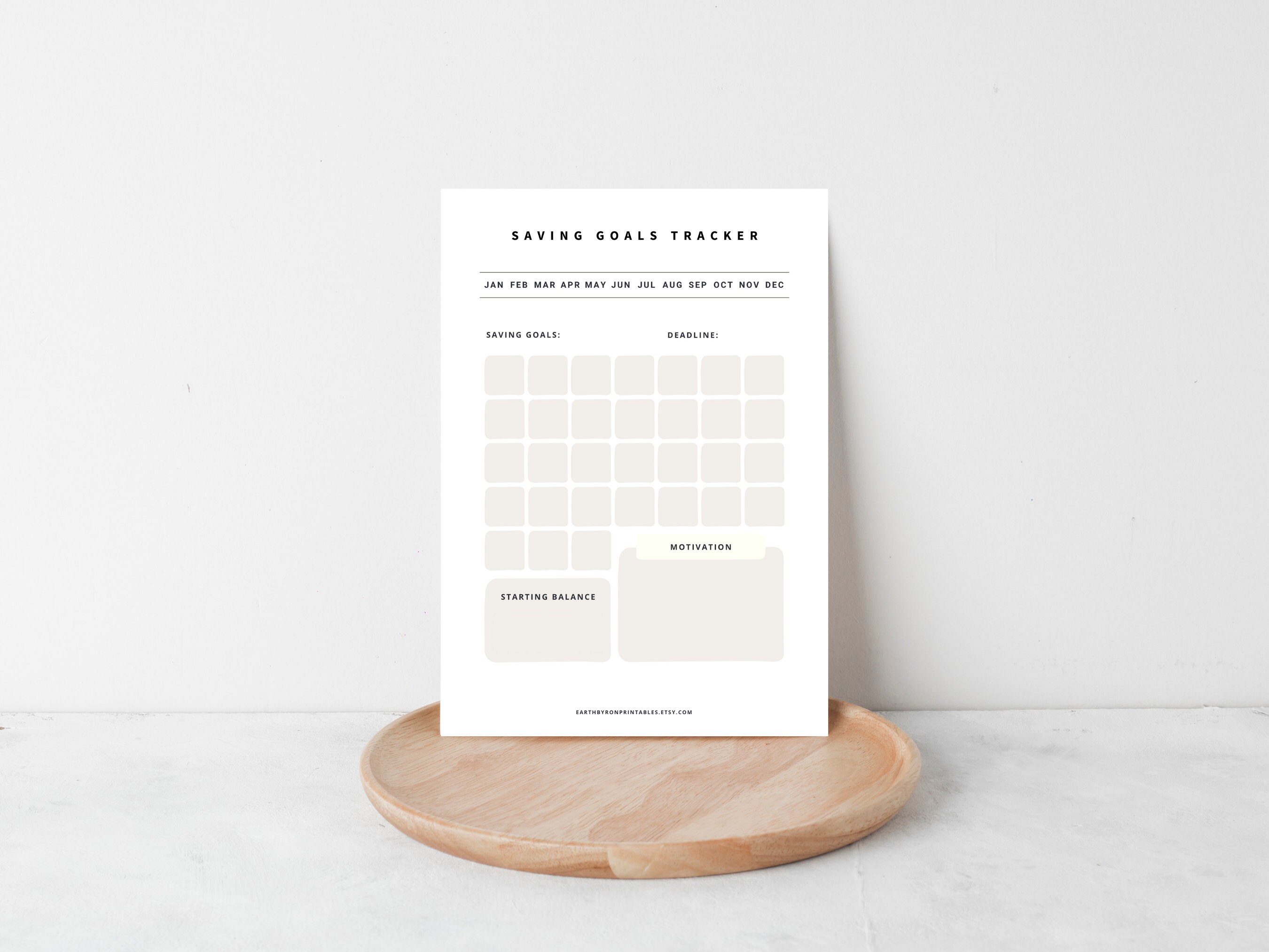 Printable Savings Goals Tracker Personal Savings Tracker Financial ...