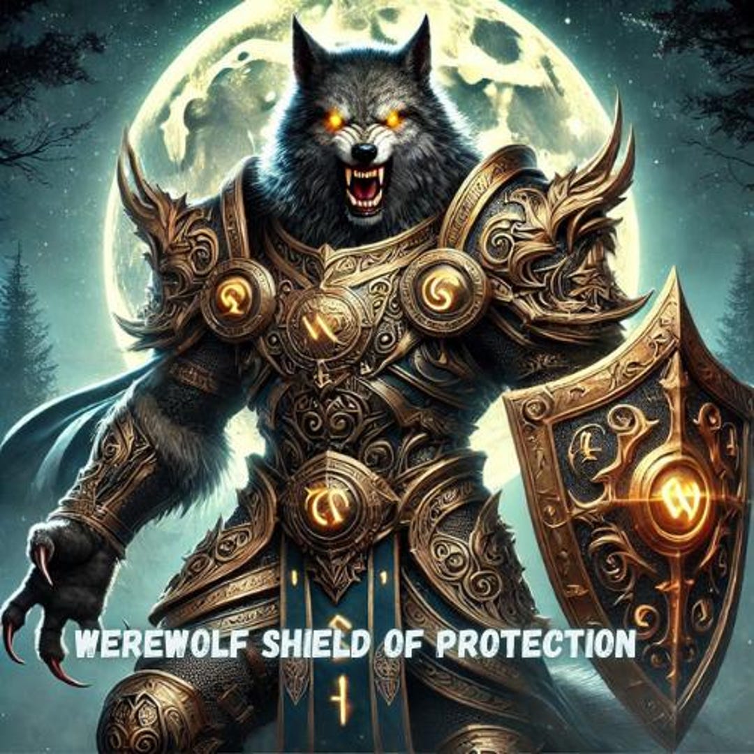 Werewolf Shield of Protection Spell | Strength & Energy Shield - Etsy